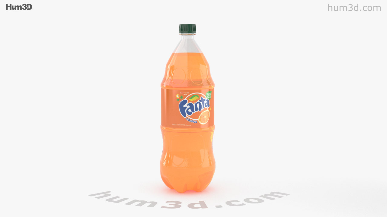 360 view of Fanta Bottle 2 Litre 3D model - 3DModels store