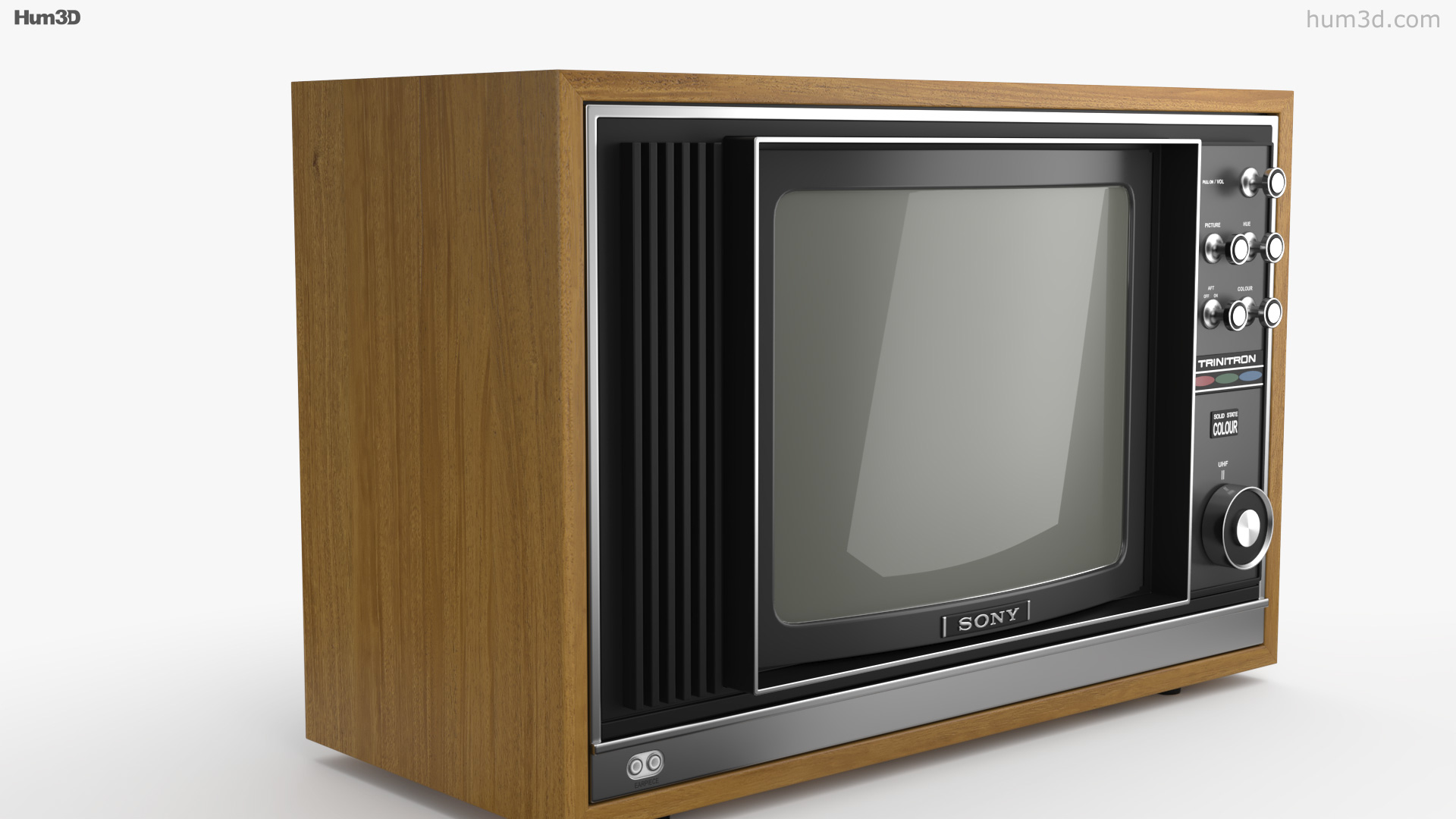360 view of Sony Trinitron 1970 Television 3D model - 3DModels store