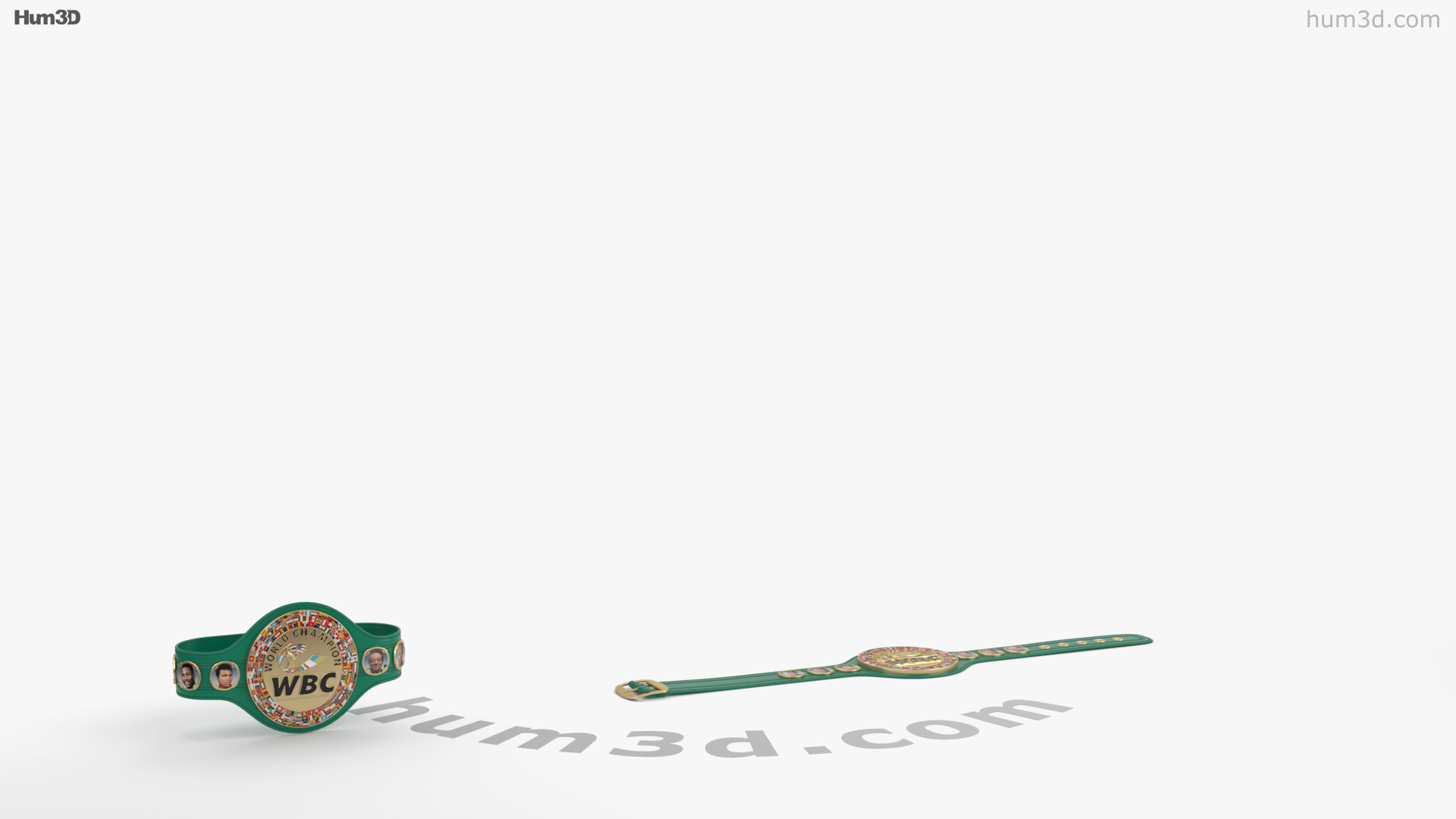 360 view of WBC Heavyweight Champion Belt 3D model - 3DModels store