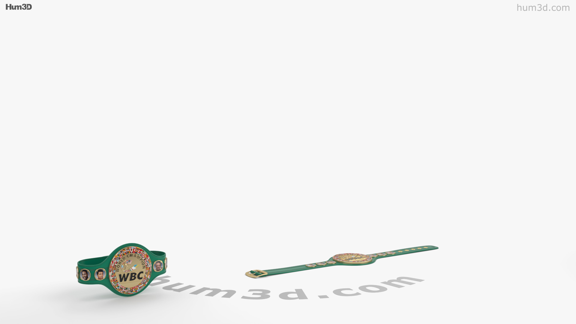 360 view of WBC Heavyweight Champion Belt 3D model - 3DModels store
