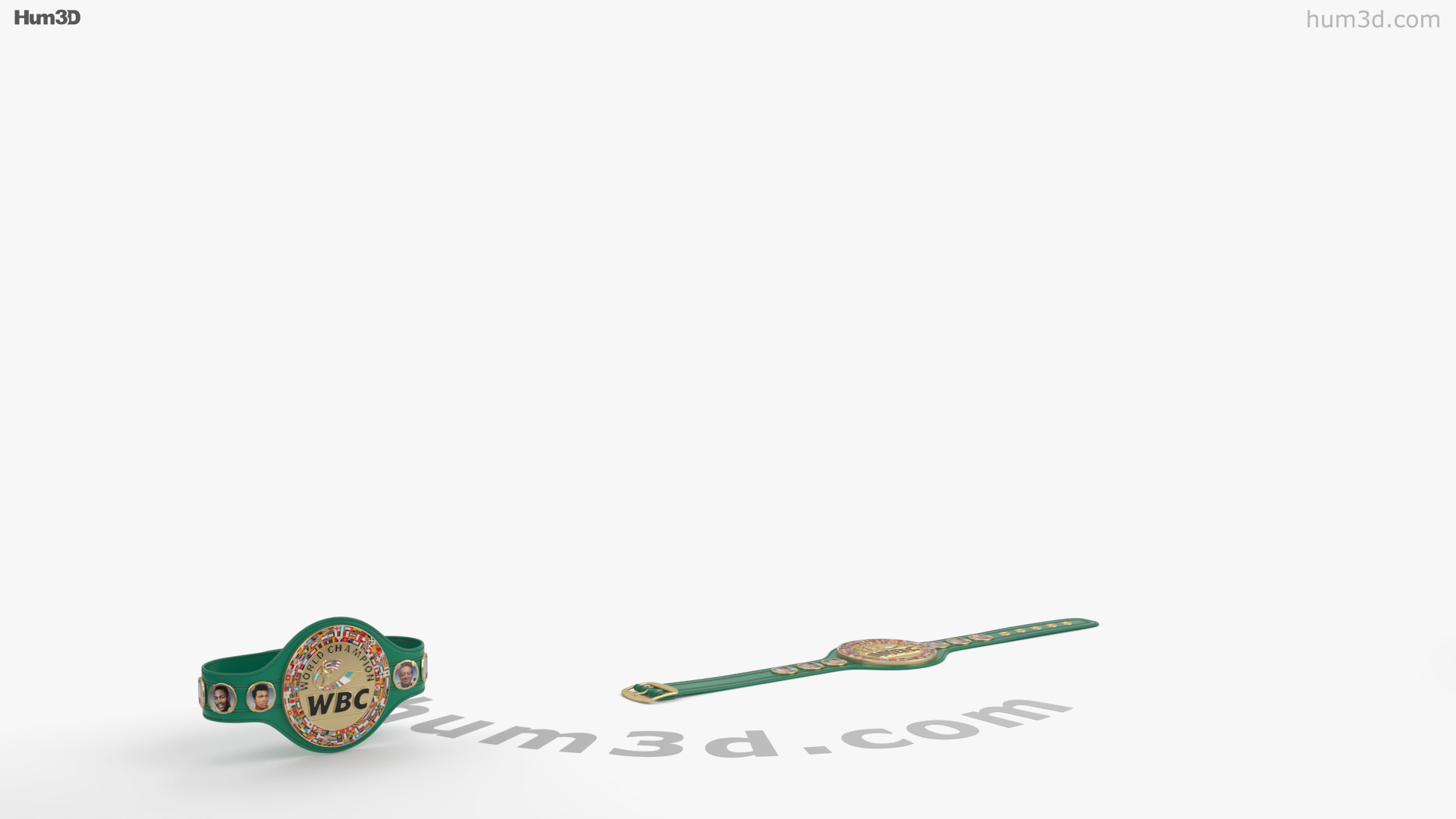 360 view of WBC Heavyweight Champion Belt 3D model - 3DModels store