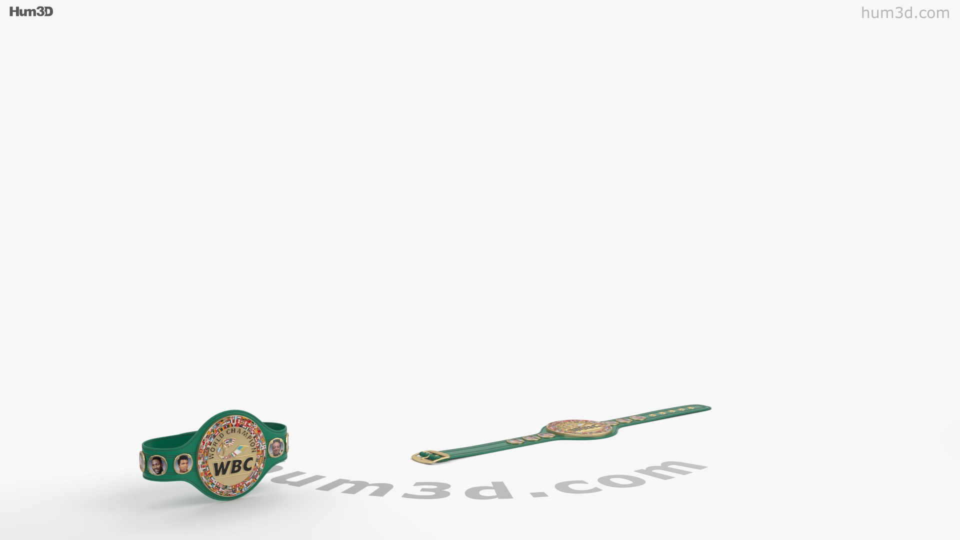 360 view of WBC Heavyweight Champion Belt 3D model - 3DModels store