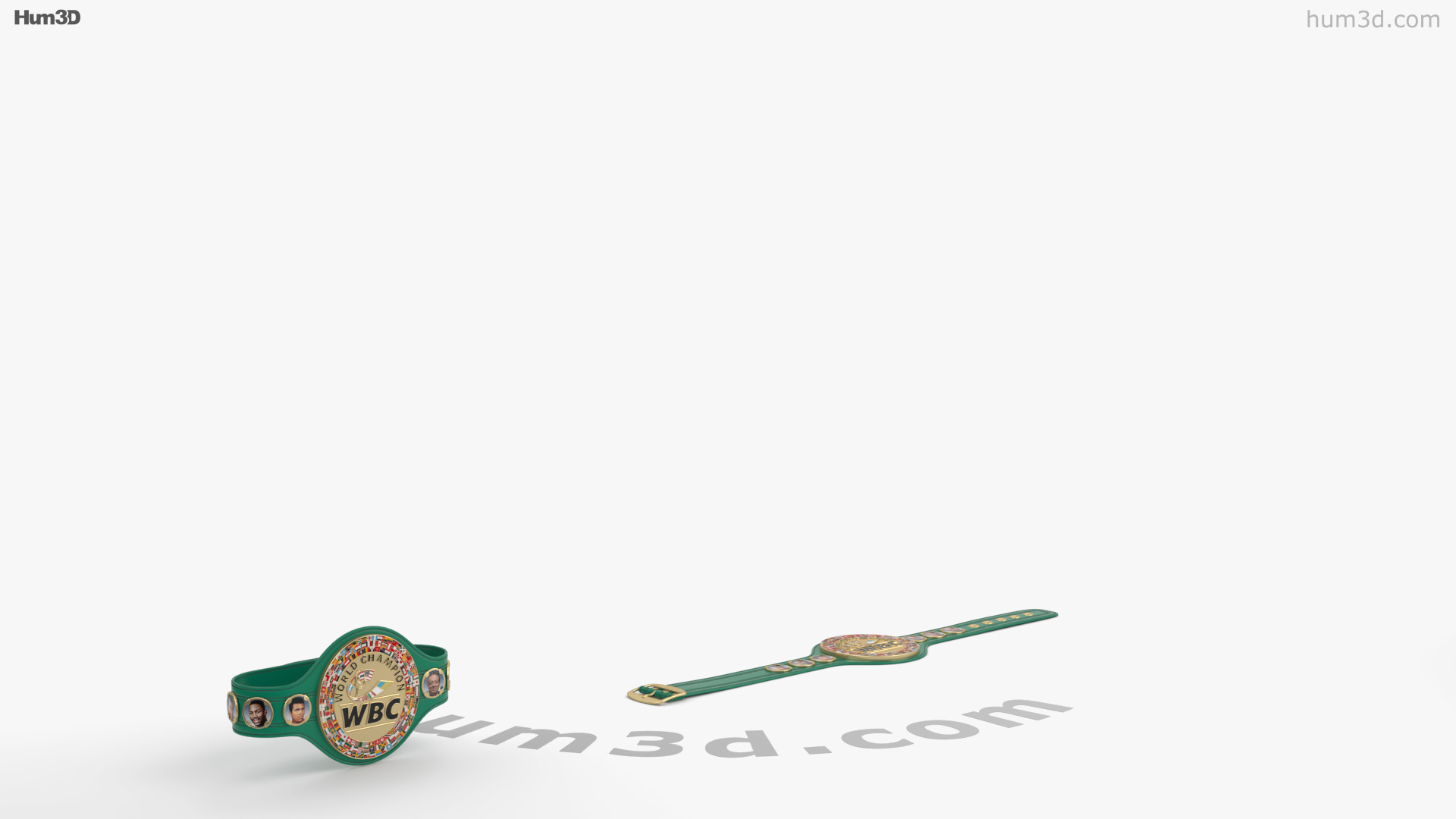 360 view of WBC Heavyweight Champion Belt 3D model - 3DModels store