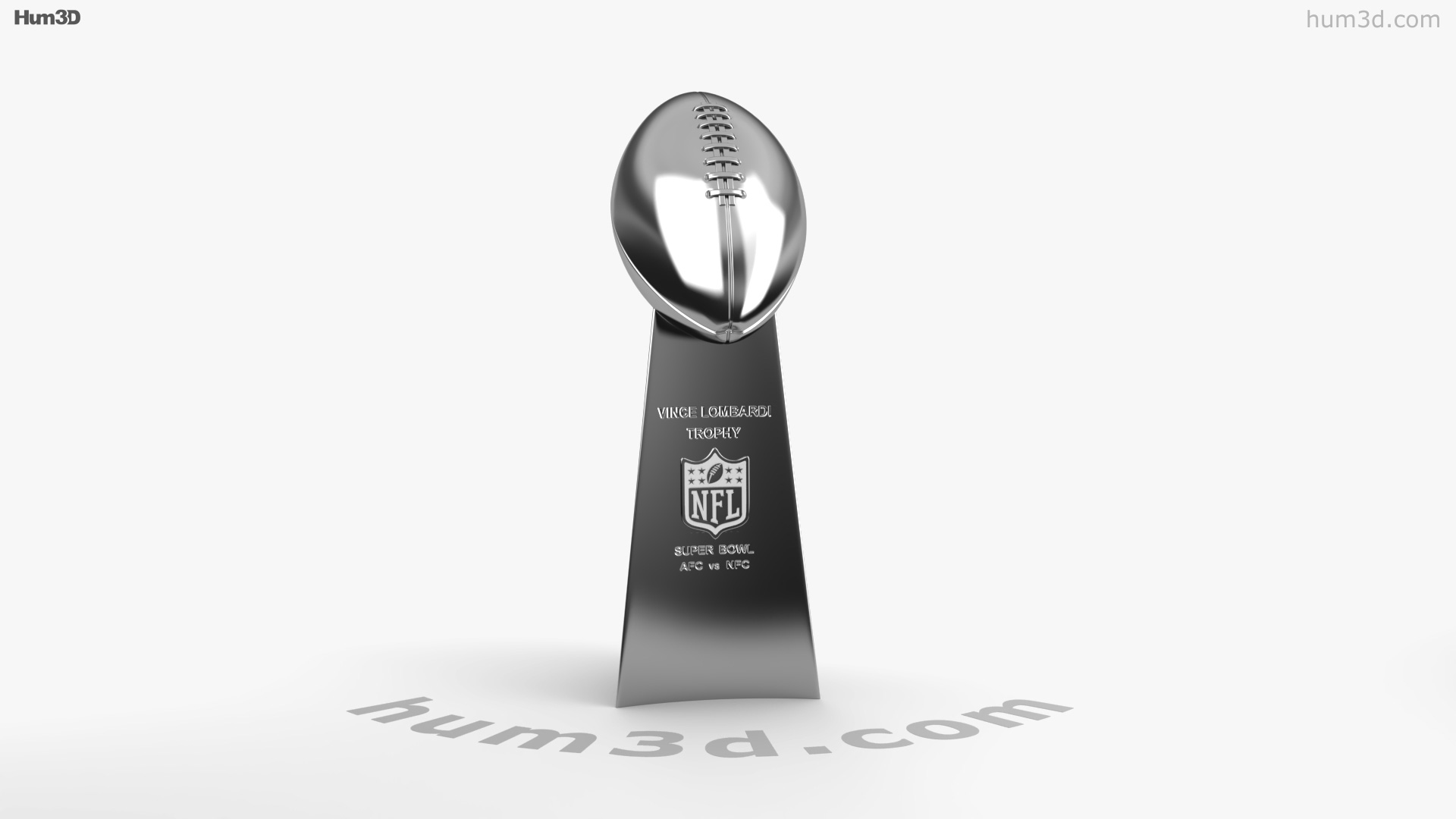 360 view of NFL Lombardi Trophy 3D model - 3DModels store