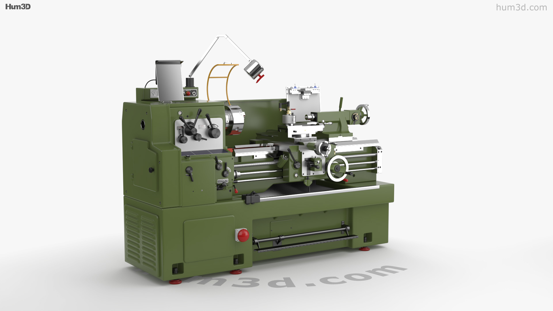 360 view of Lathe Machine 3D model - 3DModels store