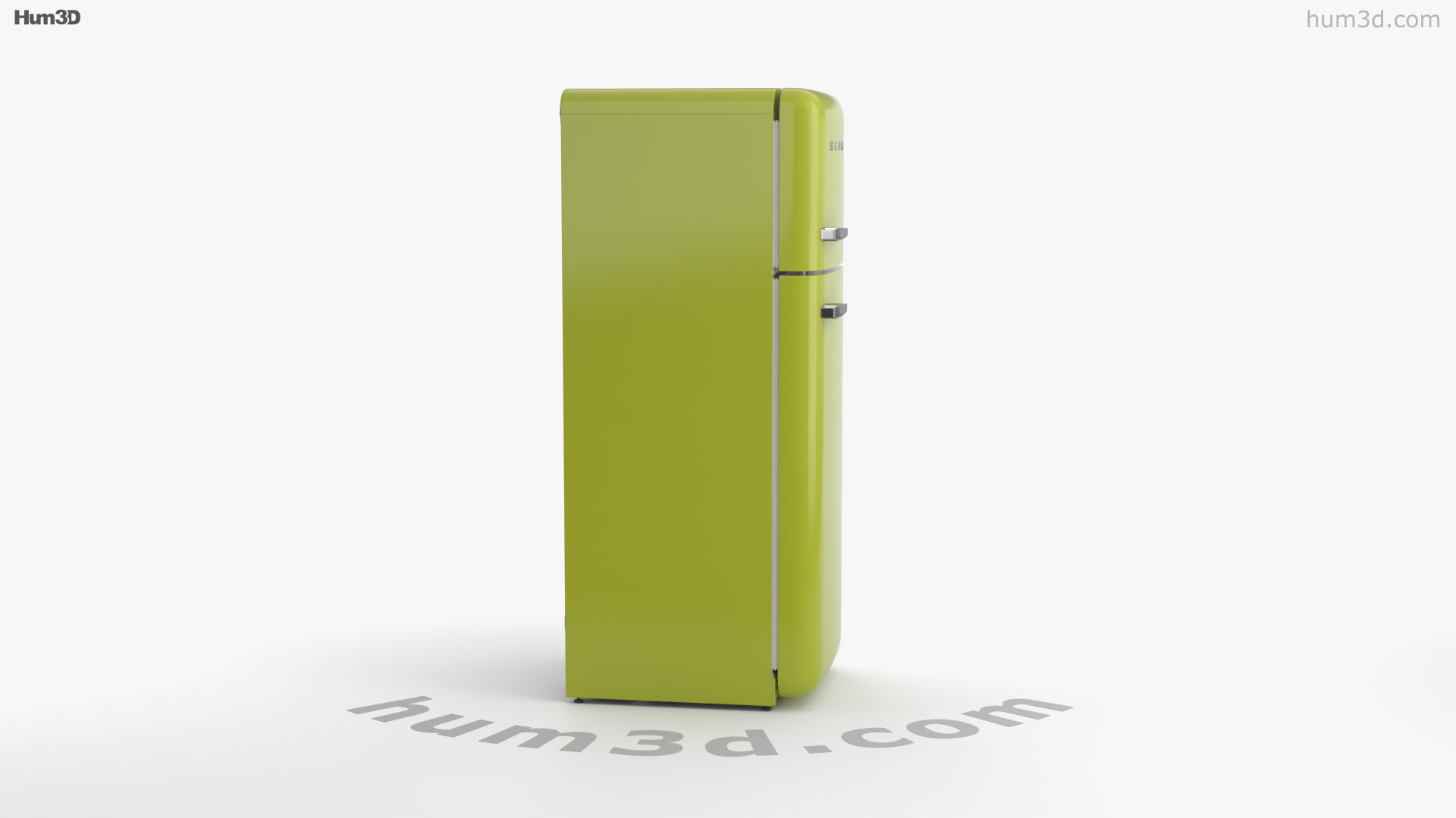 360 view of Smeg Double Door Refrigerator 3D model - 3DModels store