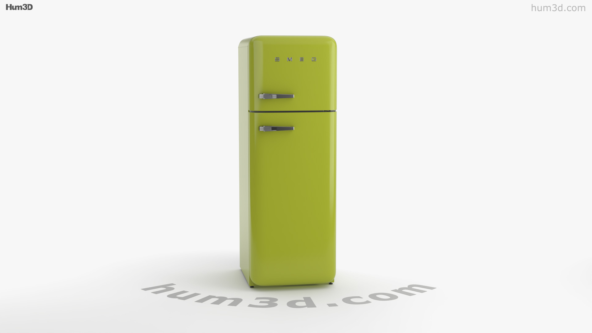 360 view of Smeg Double Door Refrigerator 3D model - 3DModels store
