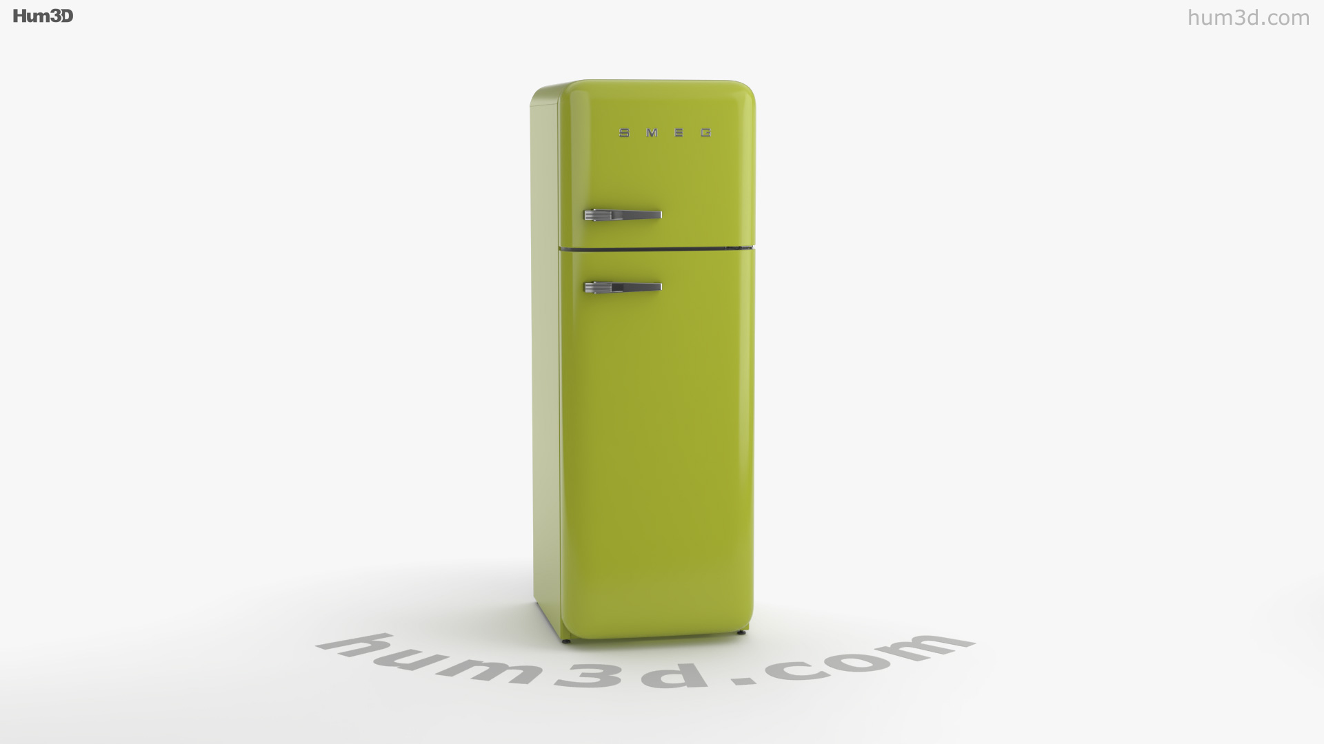 360 view of Smeg Double Door Refrigerator 3D model - 3DModels store