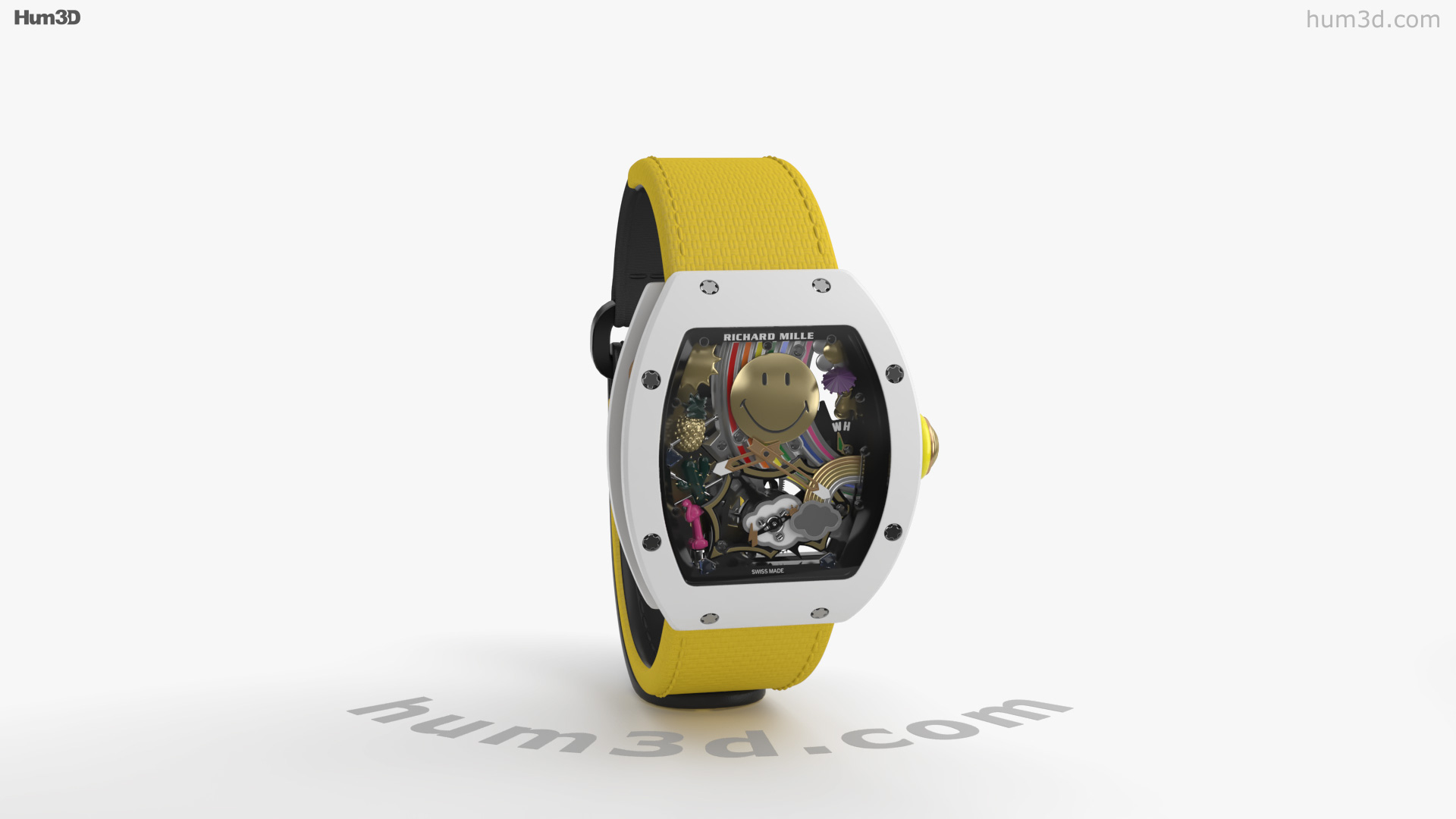 360 view of Richard Mille RM 88 Automatic Tourbillon Smiley 3D model ...
