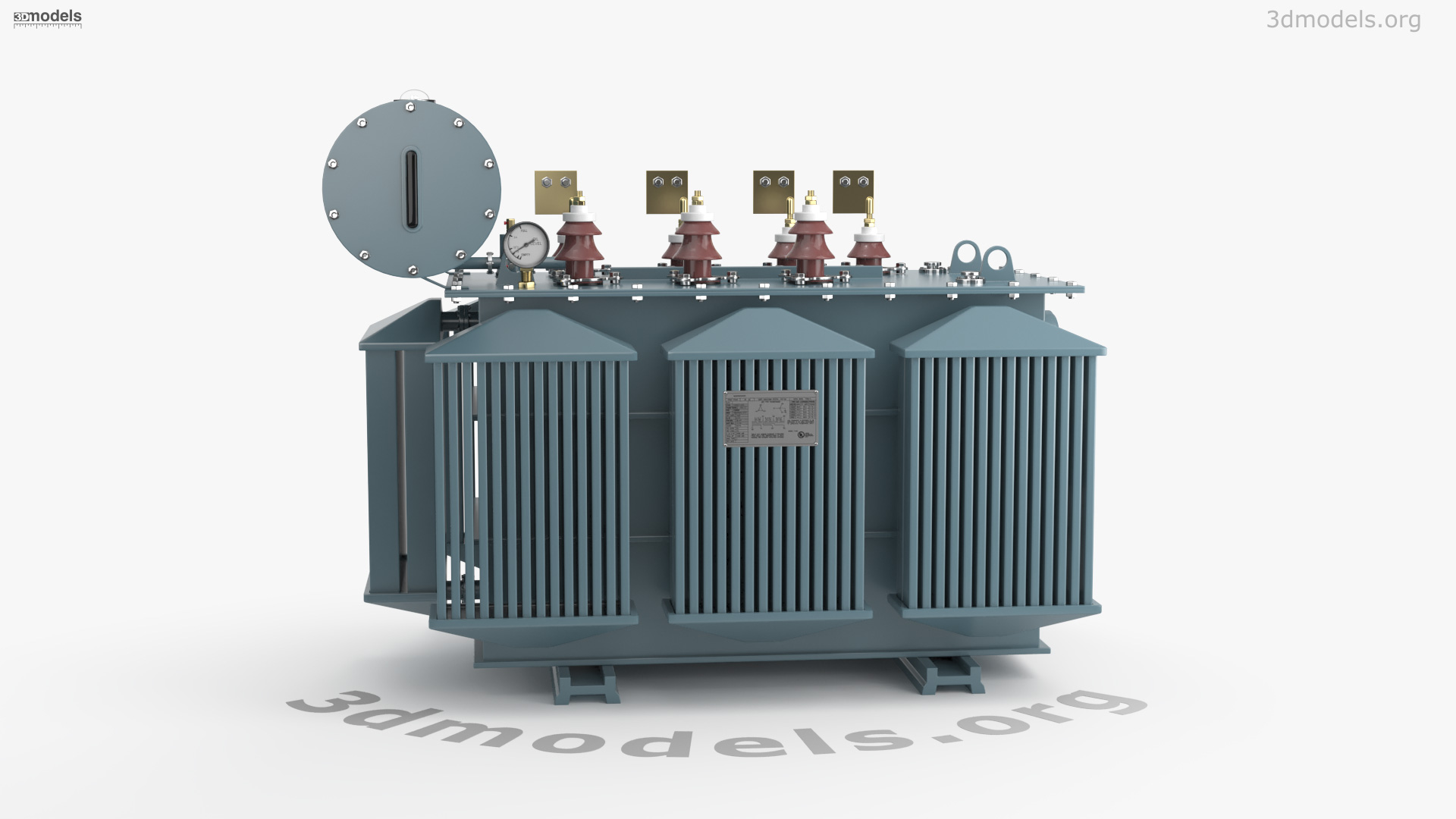 360 view of Three Phase Transformer 3D model - 3DModels store