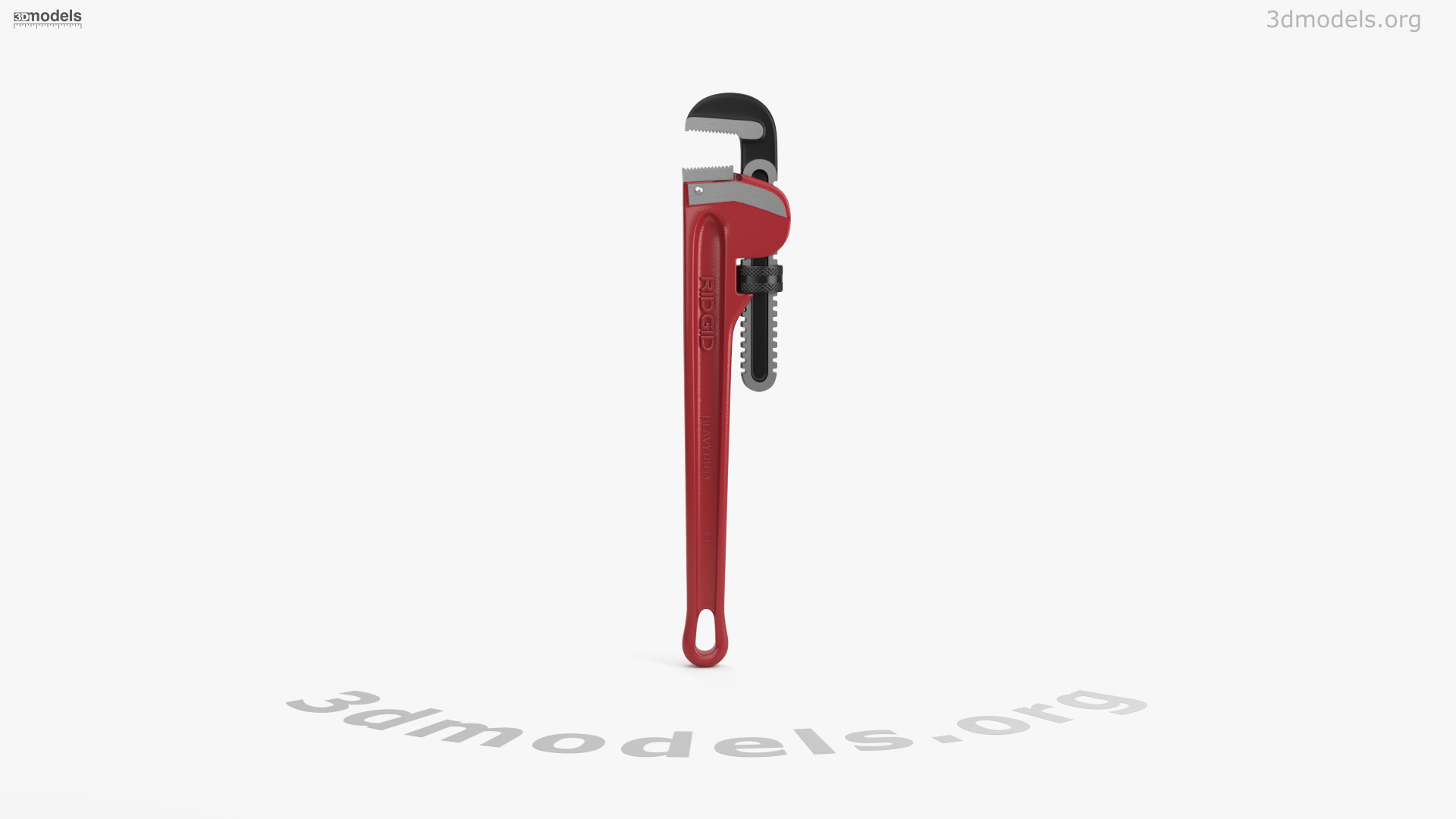 360 view of Straight Pipe Wrench 3D model - 3DModels store