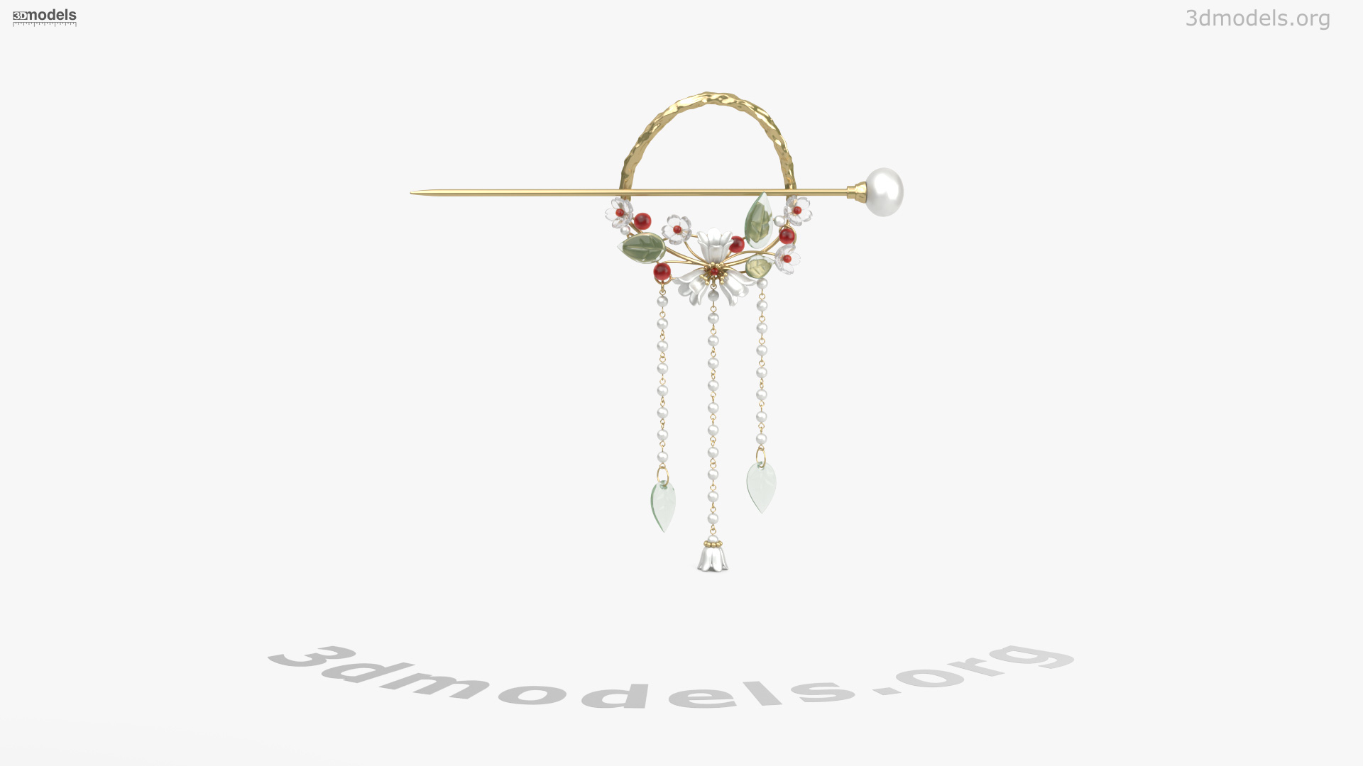360 view of Chinese Hair Accessories 3D model - 3DModels store