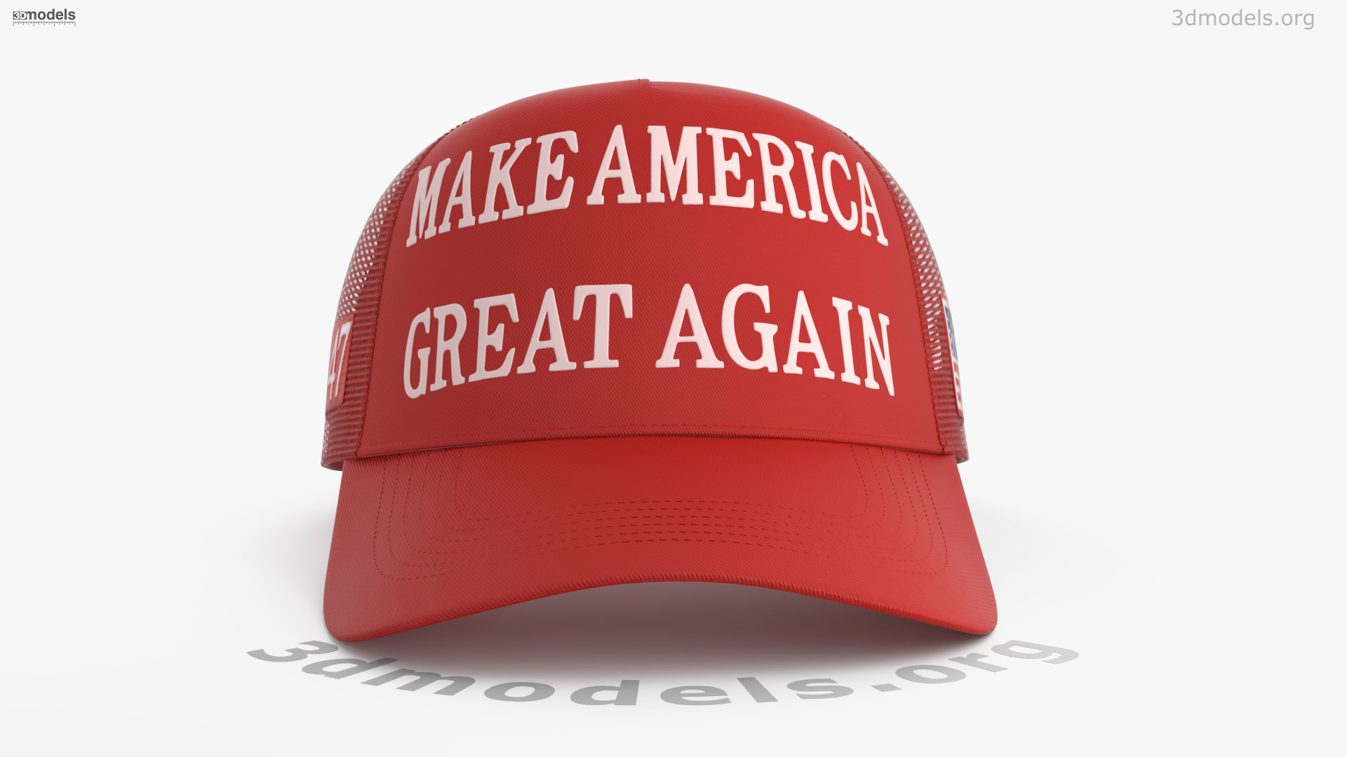 360 view of Make America Great Again (MAGA) Cap 3D model - 3DModels store