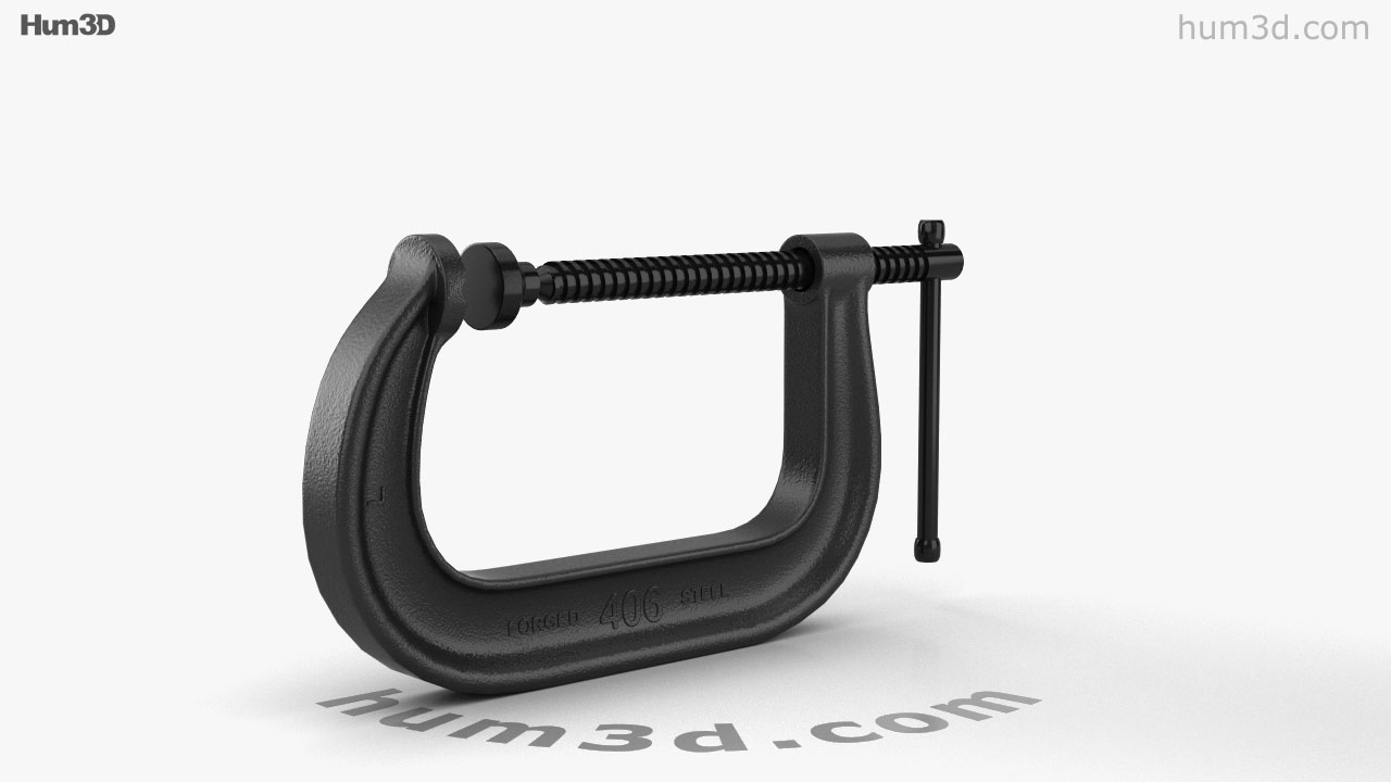 360 view of C Clamp 3D model - 3DModels store