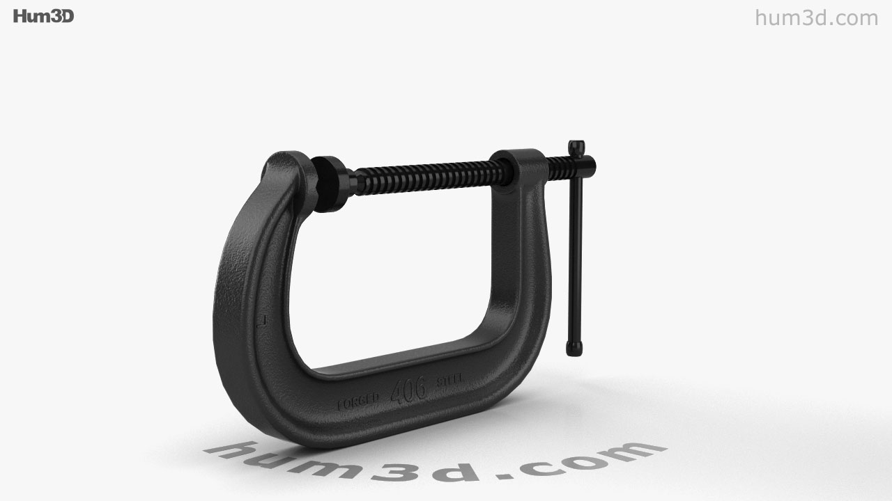 360 view of C Clamp 3D model - 3DModels store