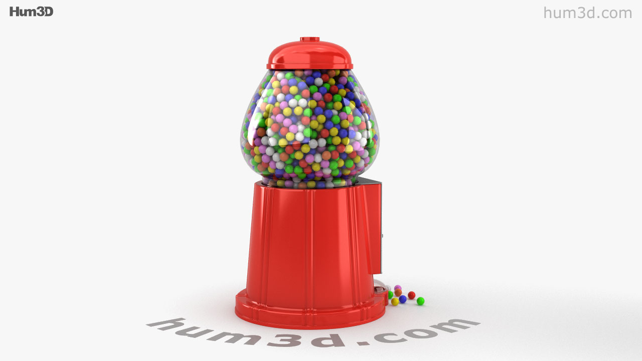 360 view of Gumball Machine 3D model - 3DModels store