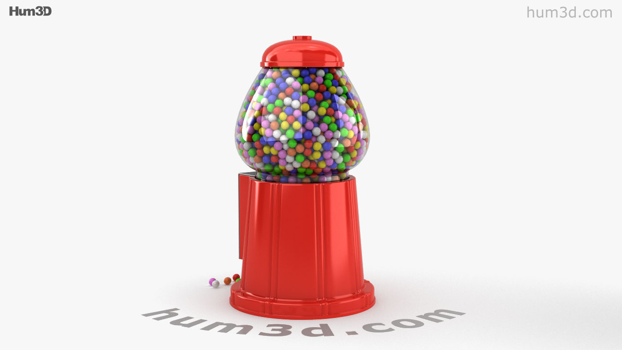 360 view of Gumball Machine 3D model - 3DModels store