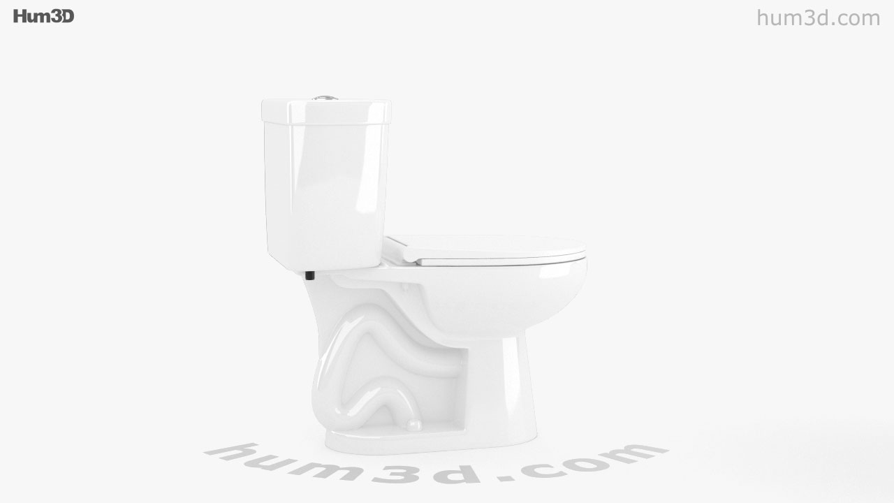 360 view of Toilet 3D model - 3DModels store