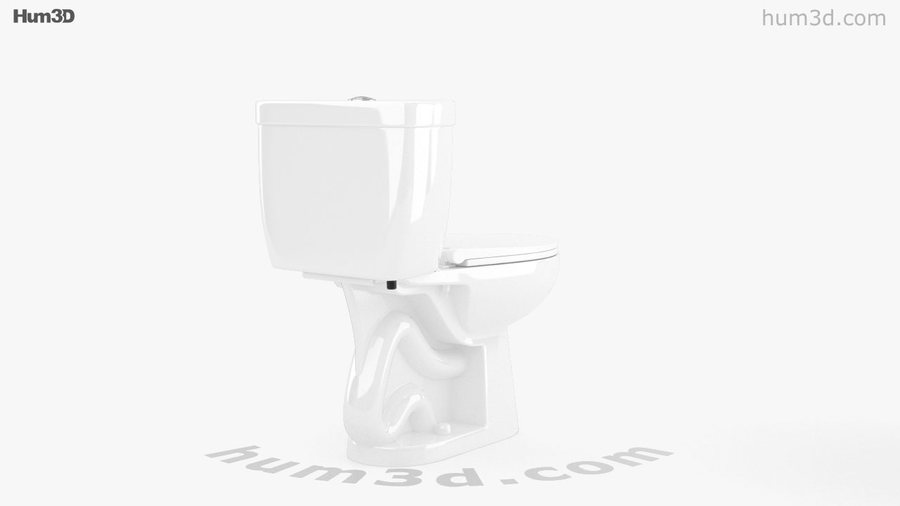 360 view of Toilet 3D model - 3DModels store