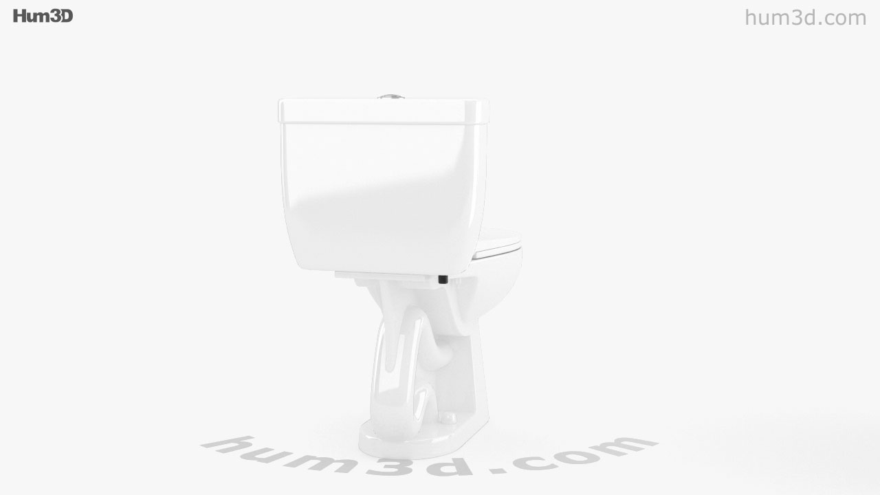 360 view of Toilet 3D model - 3DModels store