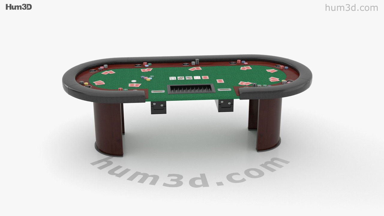 360 view of Poker Table 3D model - 3DModels store