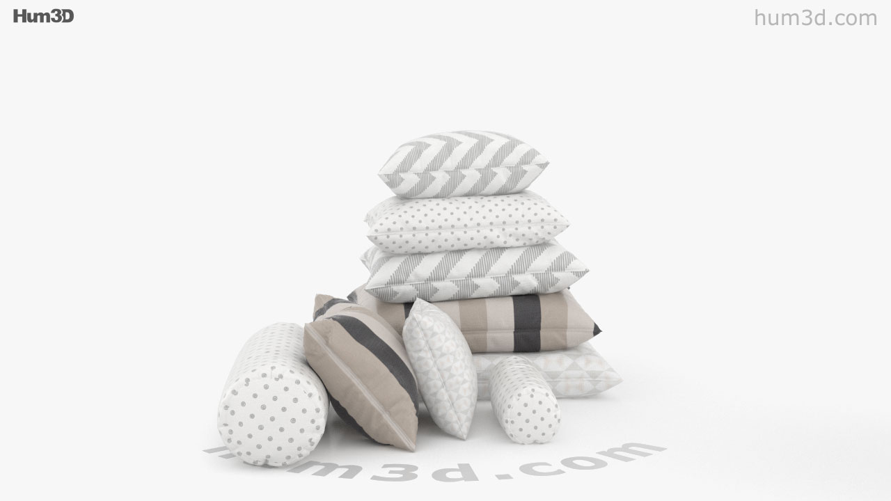 360 view of Pillow 3D model - 3DModels store