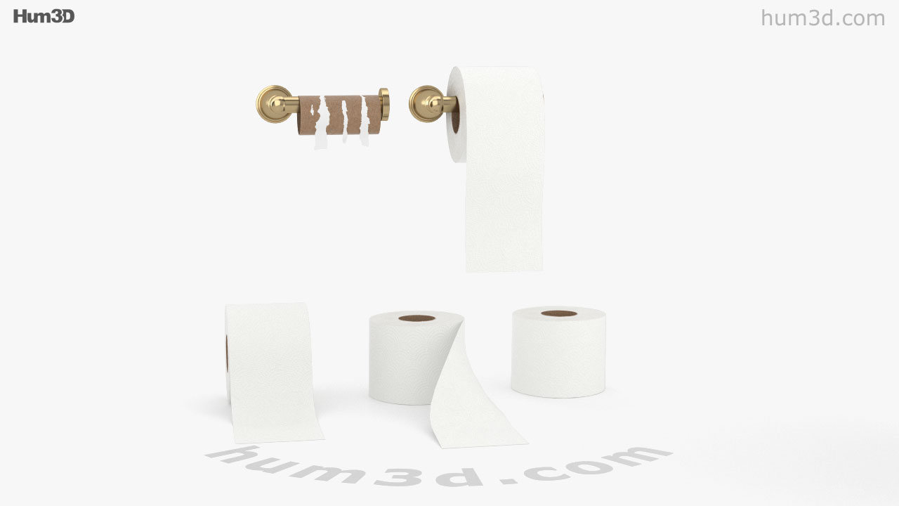 360 view of Toilet Paper 3D model - 3DModels store