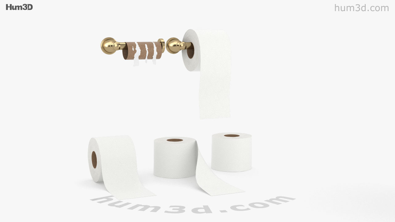 360 view of Toilet Paper 3D model - 3DModels store