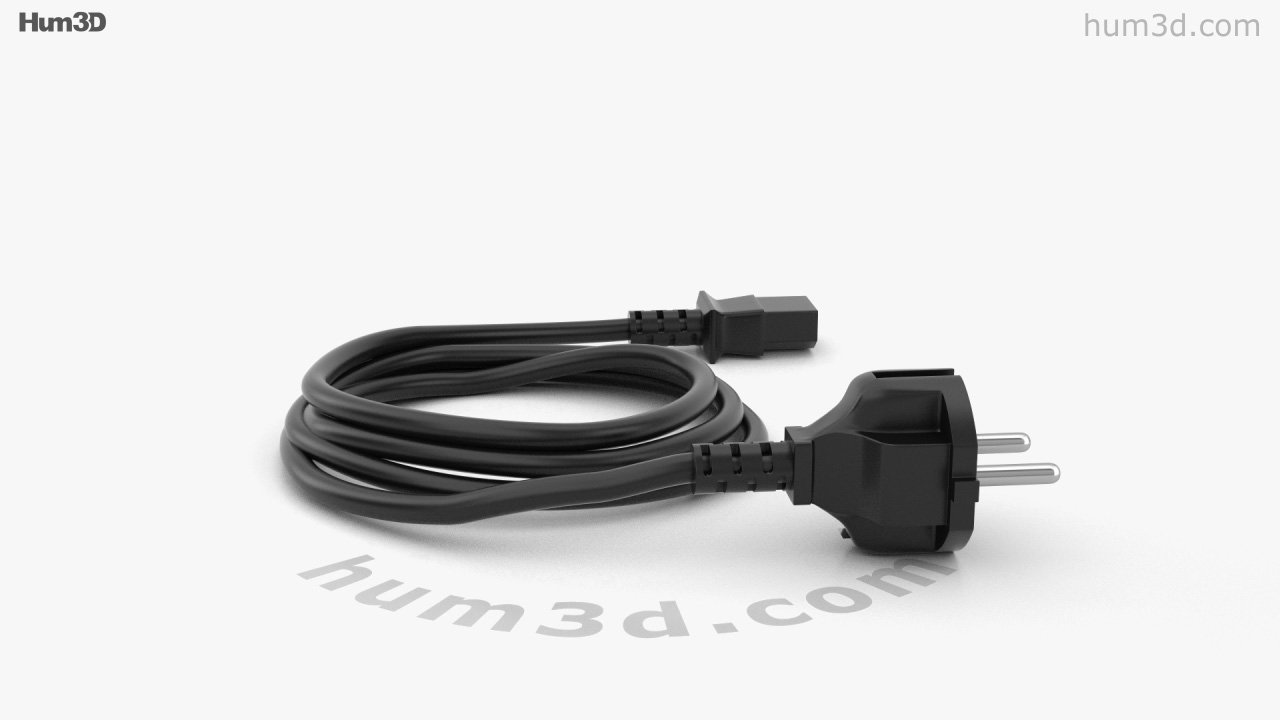 360 view of Power Cord 3D model - 3DModels store