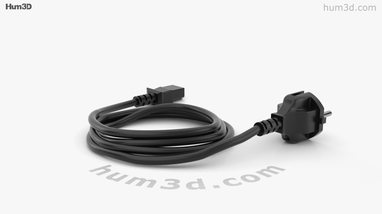 360 view of Power Cord 3D model - 3DModels store