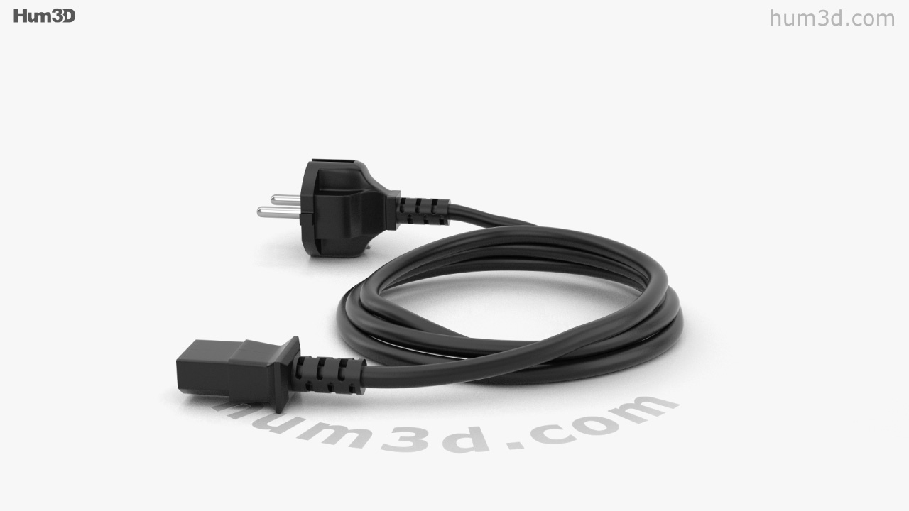 360 view of Power Cord 3D model - 3DModels store