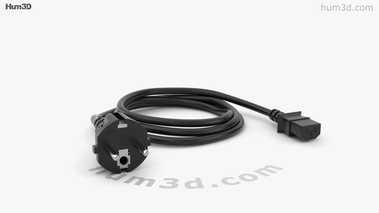 360 view of Power Cord 3D model - 3DModels store