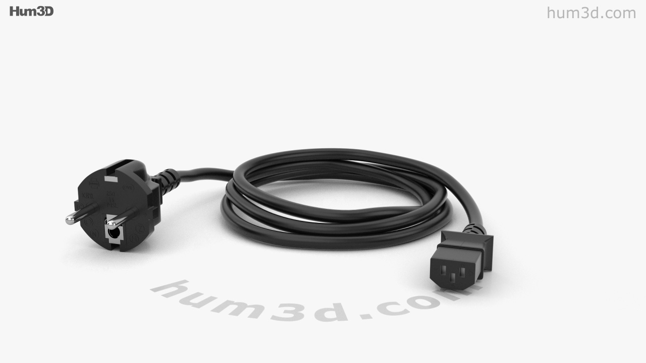 360 view of Power Cord 3D model - 3DModels store