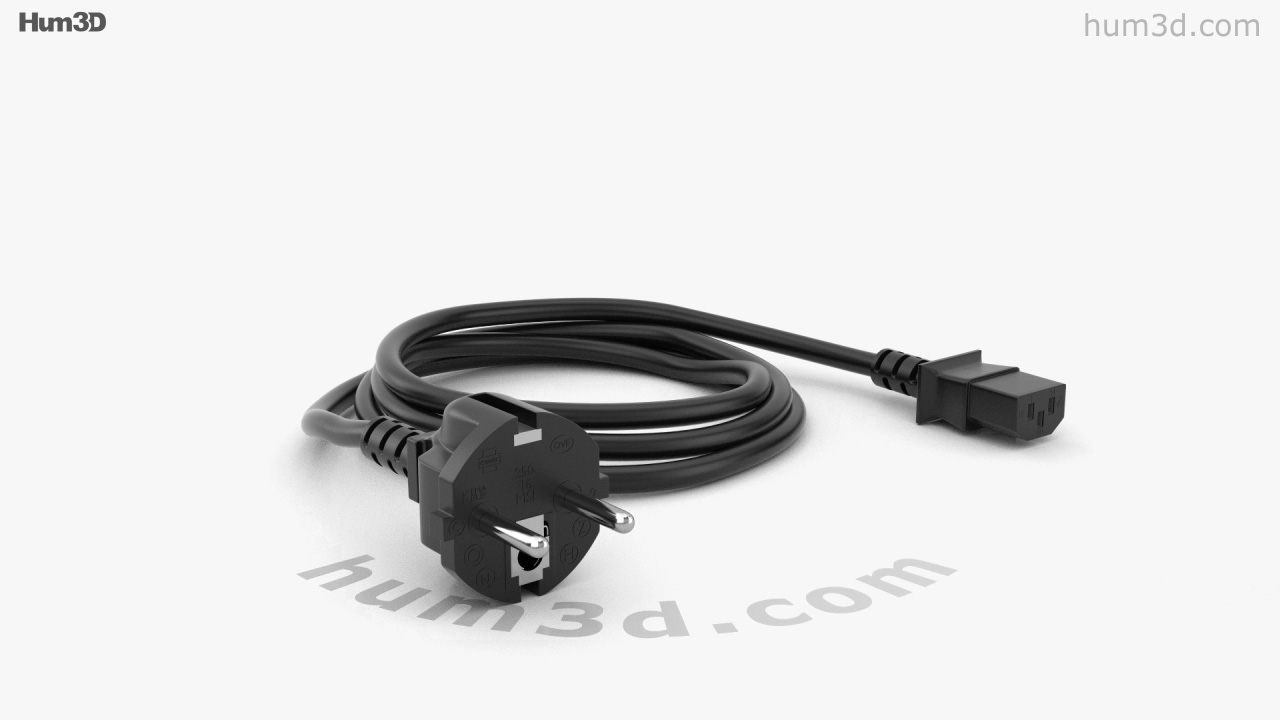 360 view of Power Cord 3D model - 3DModels store