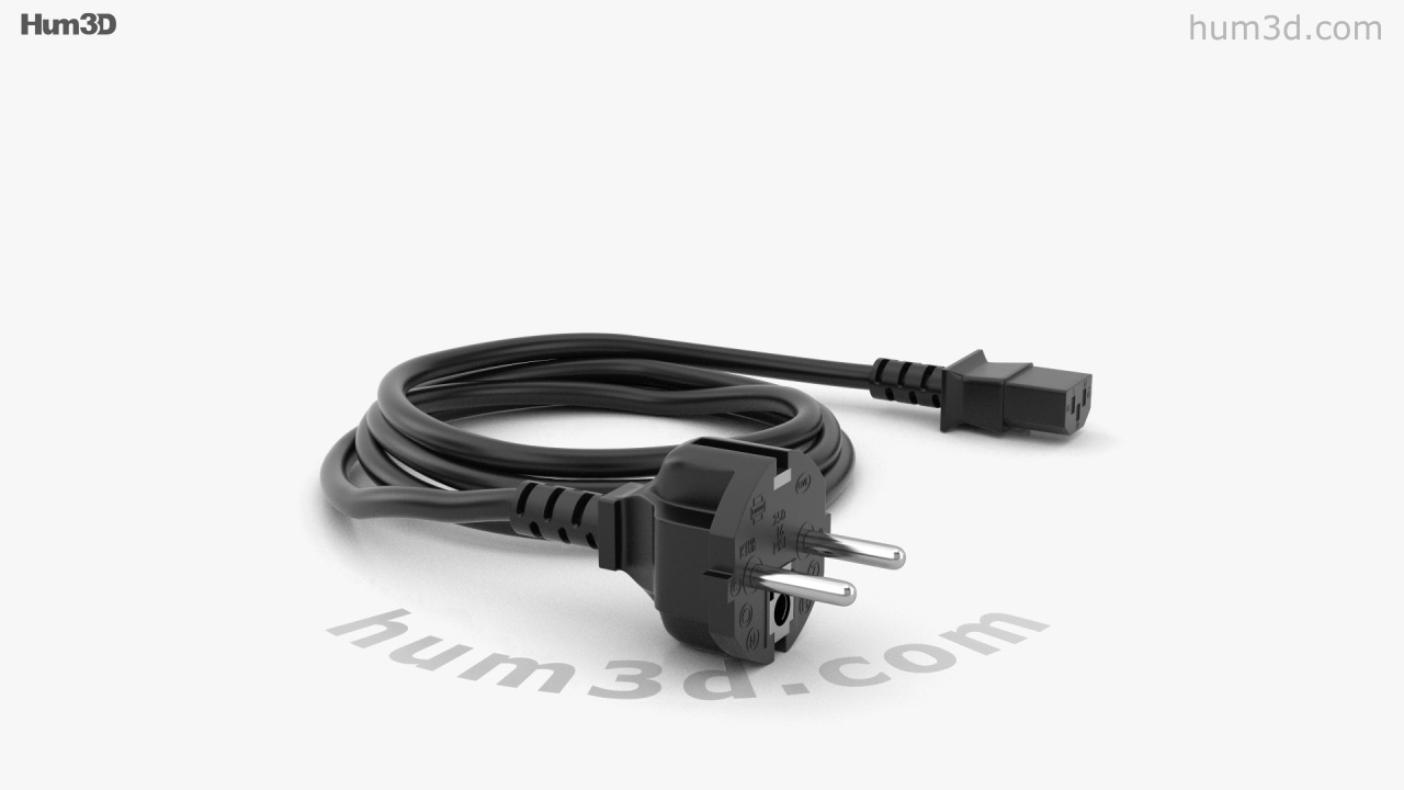 360 view of Power Cord 3D model - 3DModels store
