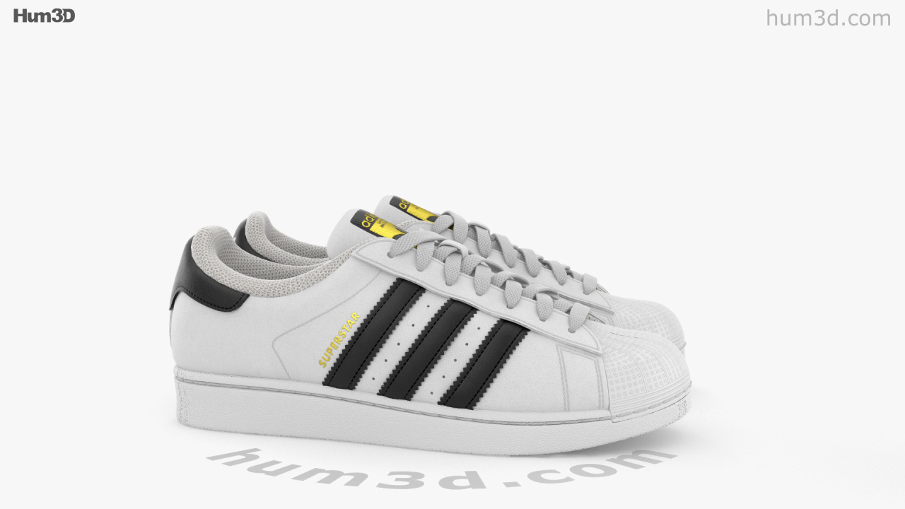 360 view of Adidas Superstar 3D model - 3DModels store