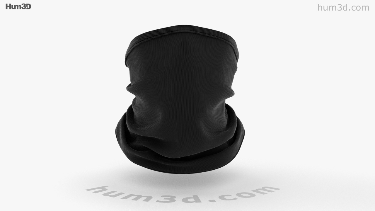 360 view of Bandana Face Cover 3D model - 3DModels store
