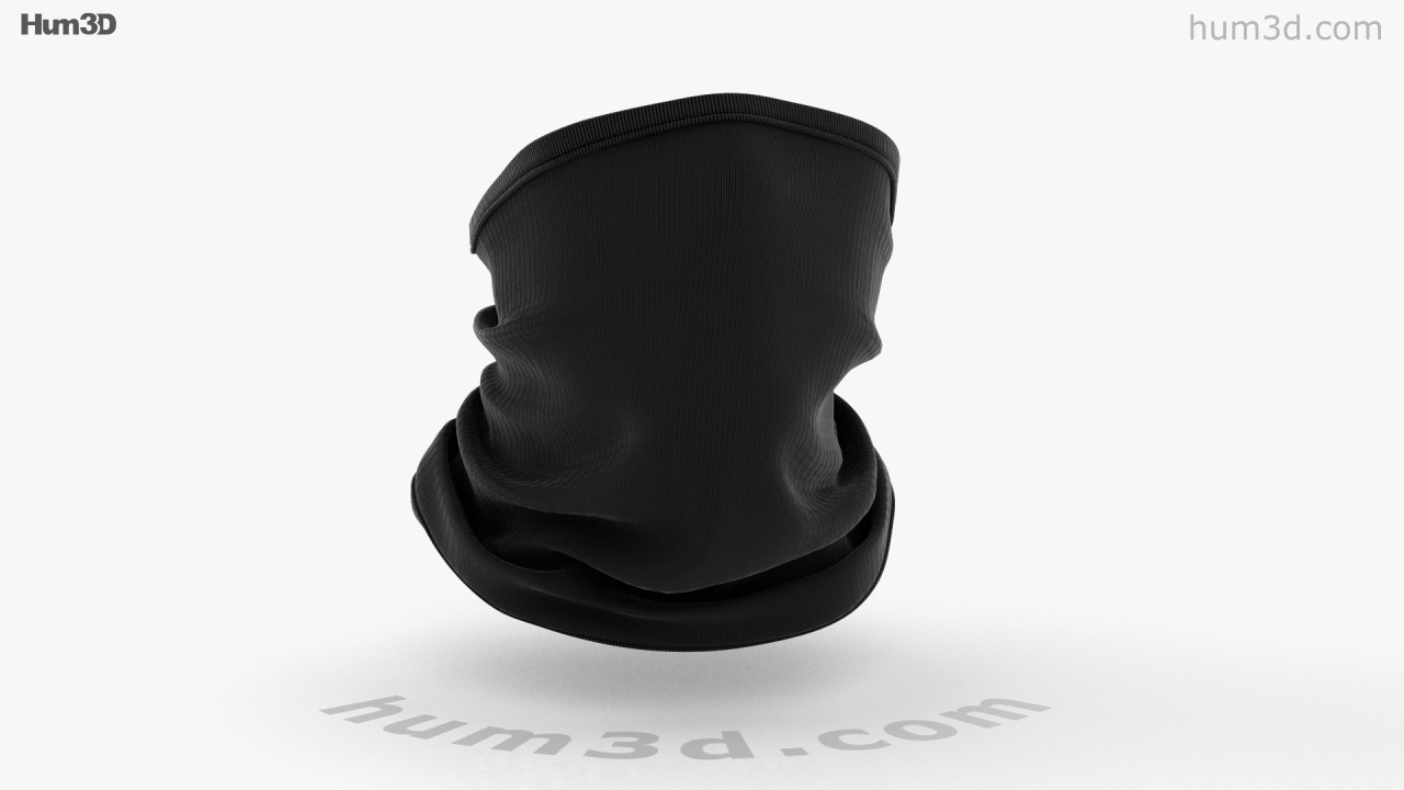 360 view of Bandana Face Cover 3D model - 3DModels store