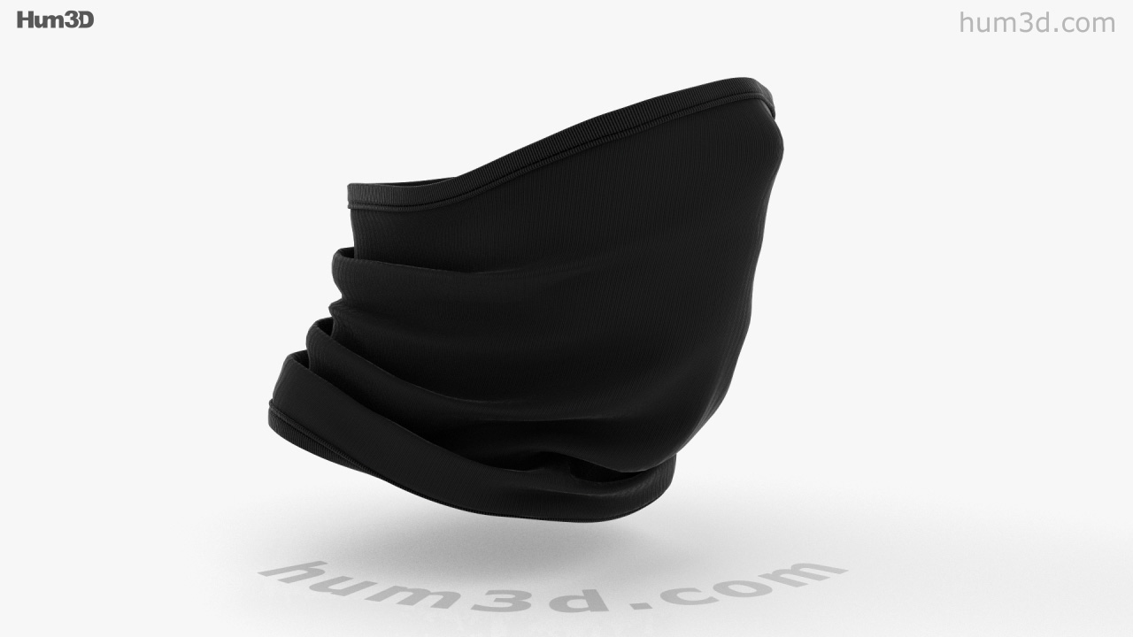360 view of Bandana Face Cover 3D model - 3DModels store