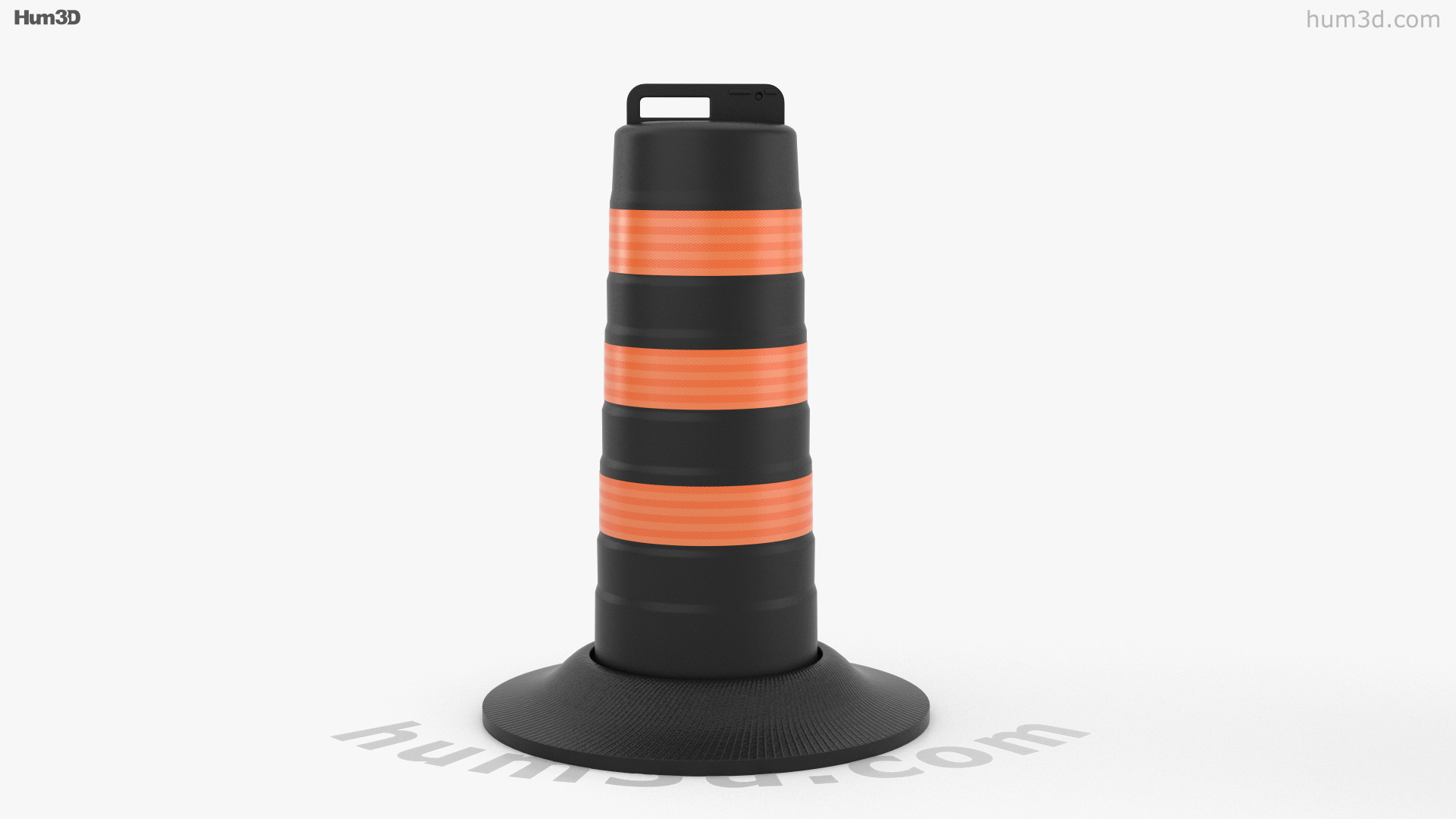 360 view of Traffic Road Barrel North American Style 3D model ...