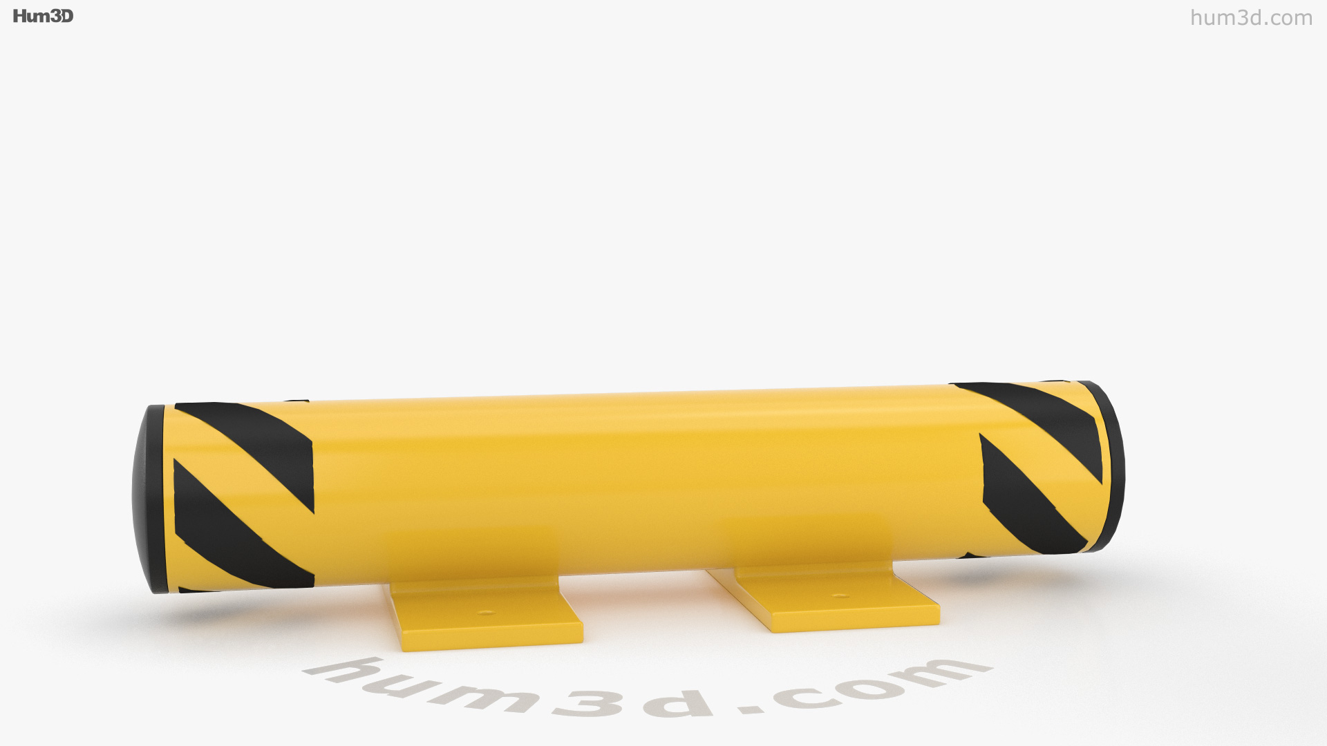 360 view of Floor Horizontal Bollard 3D model - 3DModels store