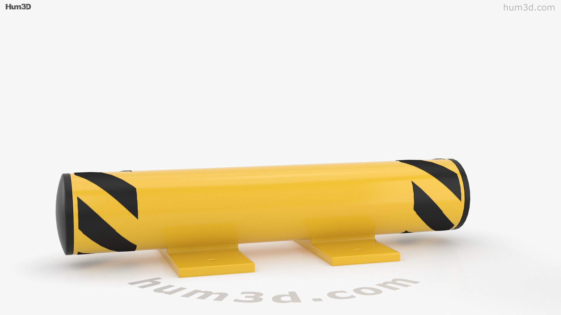 360 view of Floor Horizontal Bollard 3D model - 3DModels store