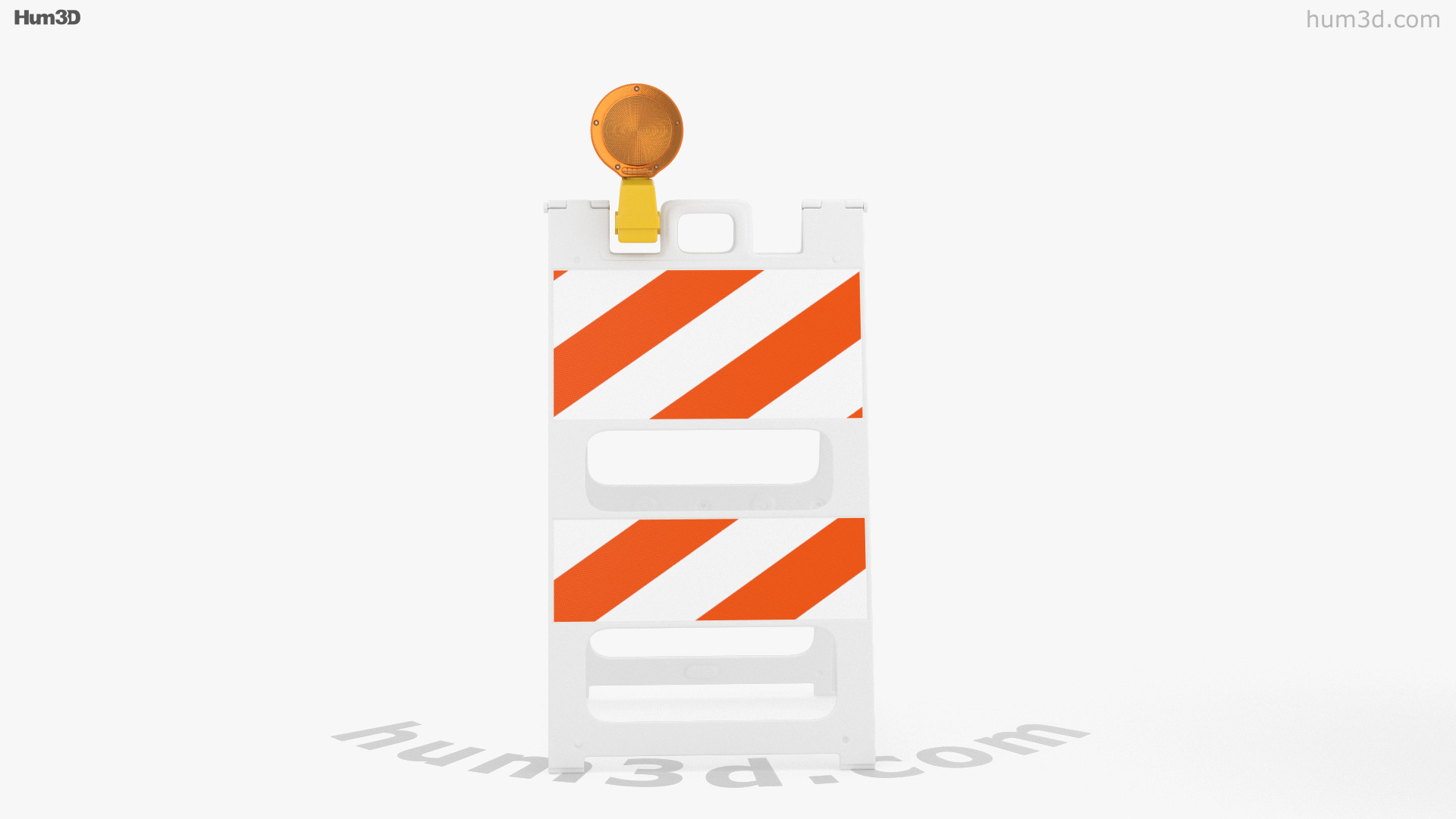 360 view of Roadworks Barricade Type 2 3D model - 3DModels store