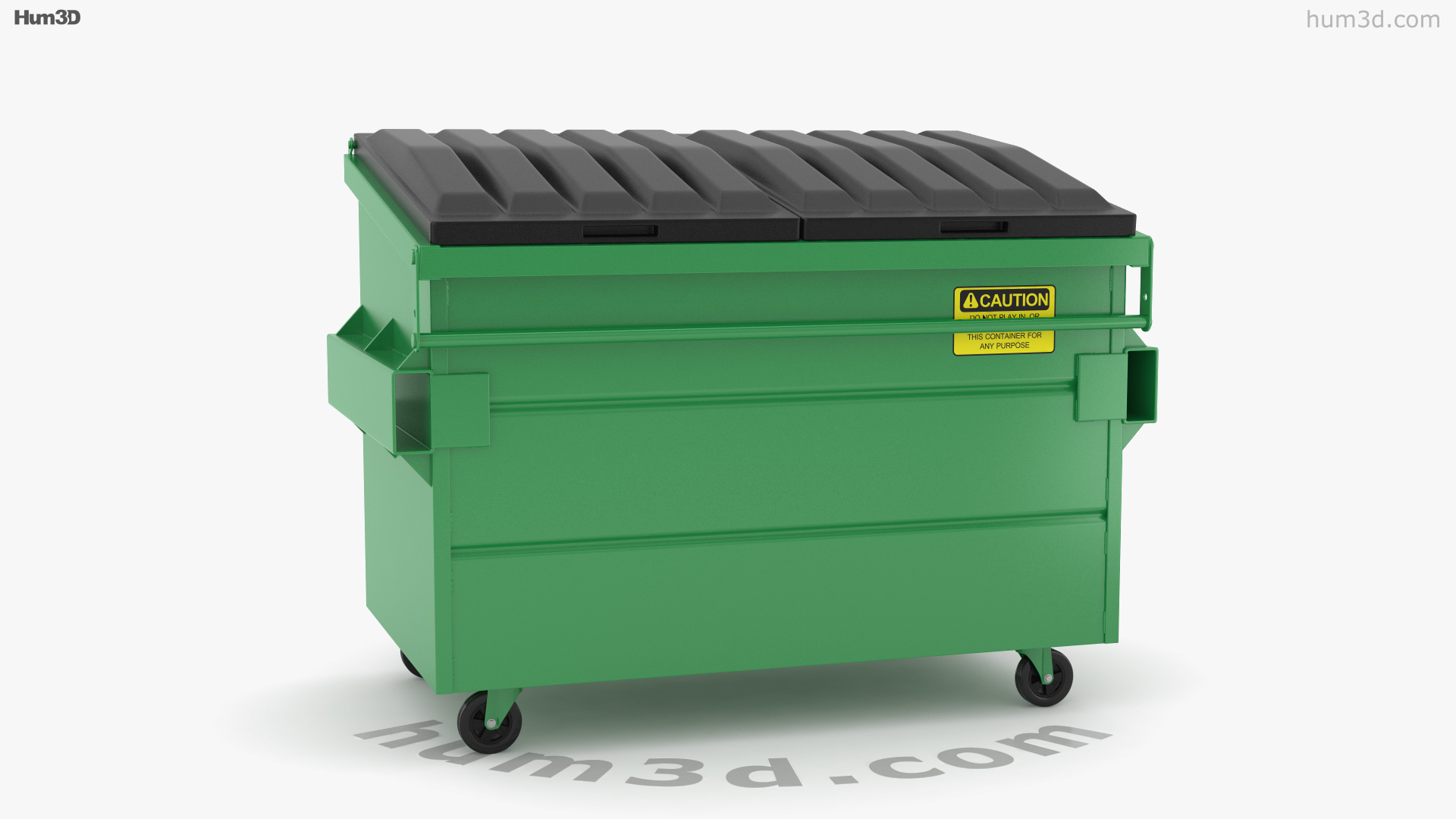 360 view of Recycling Dumpster 3D model - 3DModels store