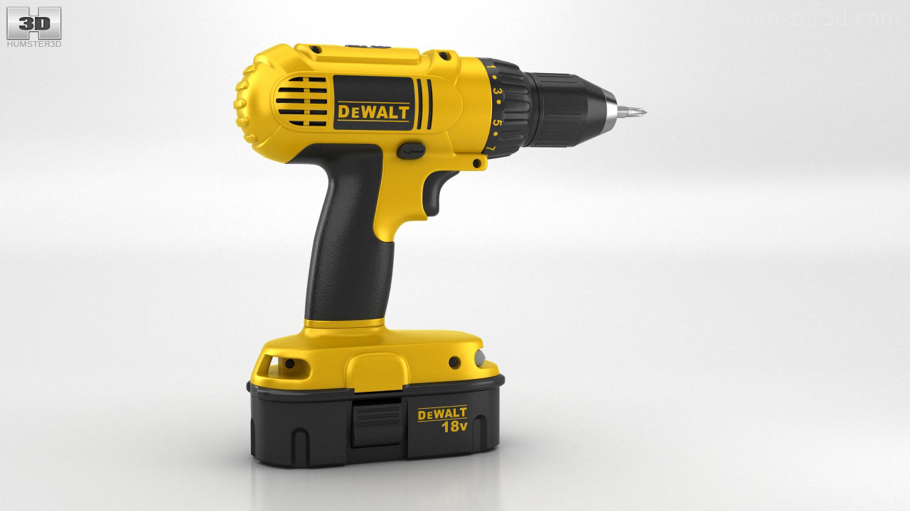 360 view of Dewalt Compact Drill 3D model - 3DModels store
