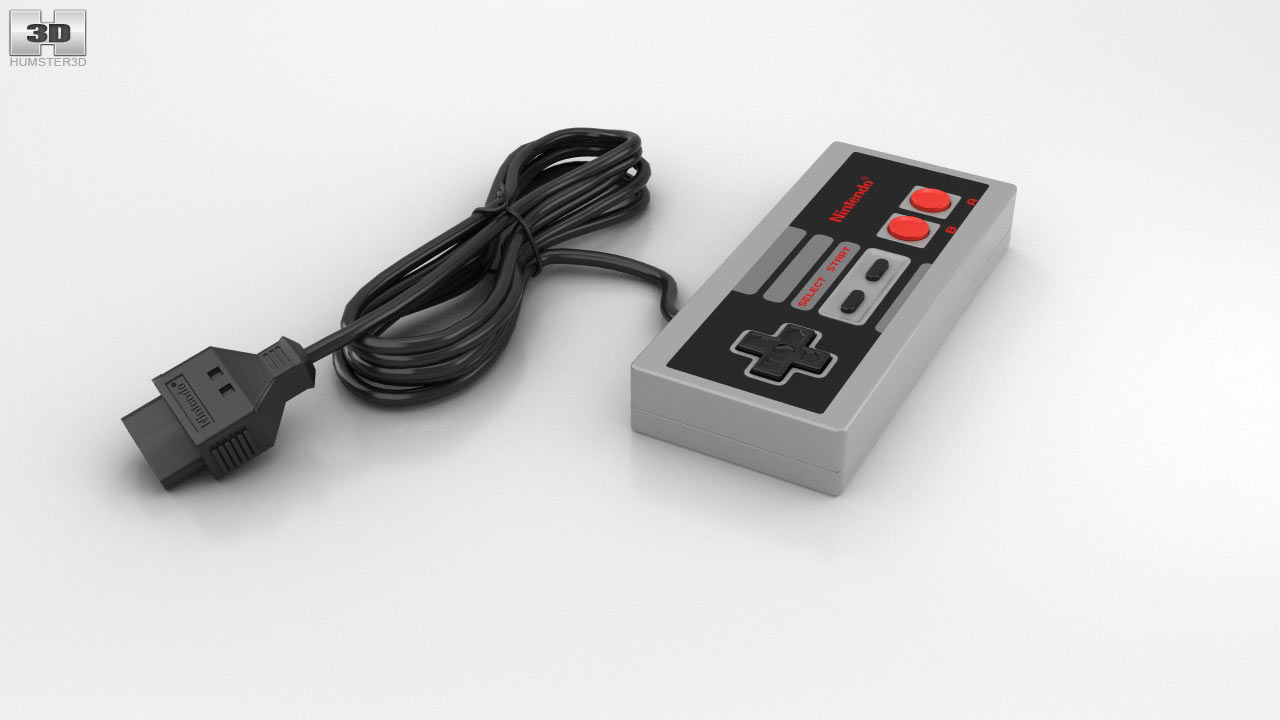 360 view of NES Controller 3D model - 3DModels store