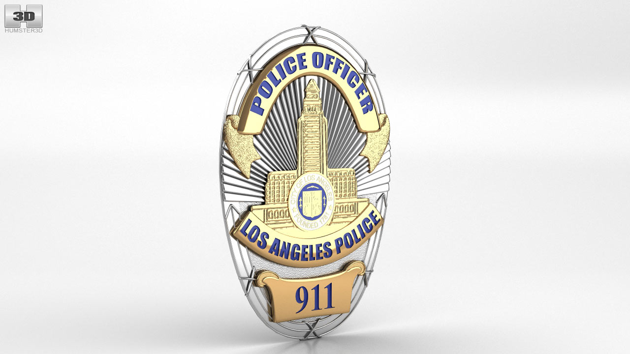 360 view of Police Badge 3D model - 3DModels store