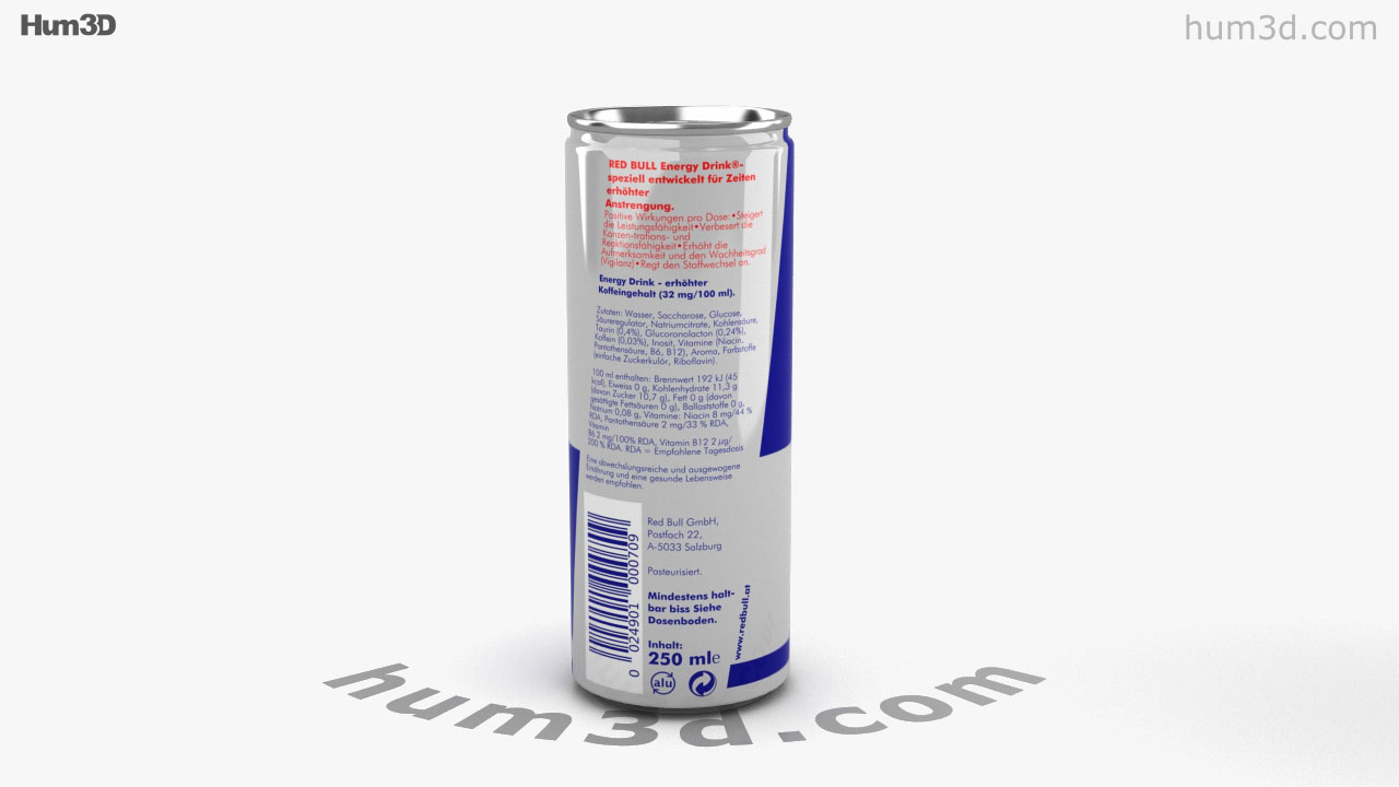 360 view of Red Bull Can 3D model - 3DModels store