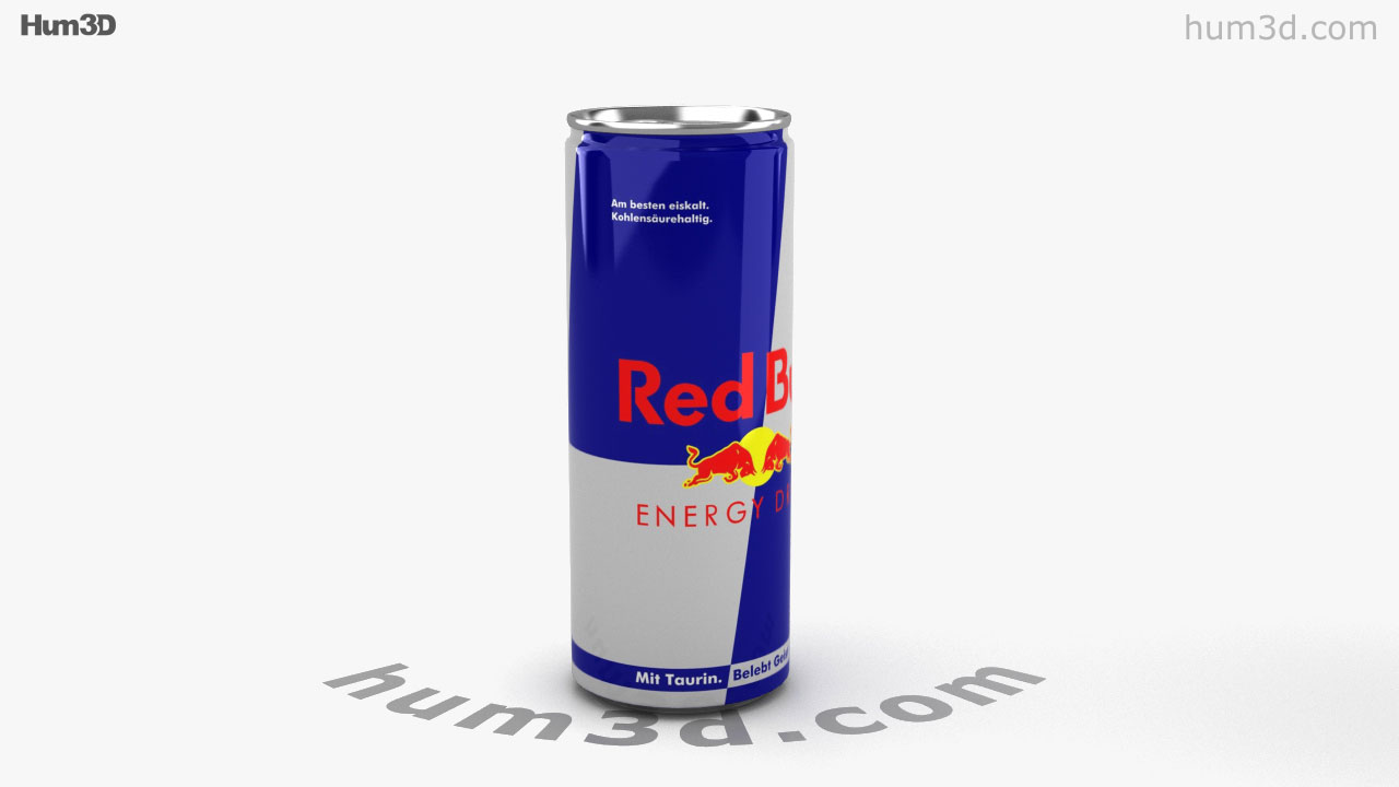 360 view of Red Bull Can 3D model - 3DModels store