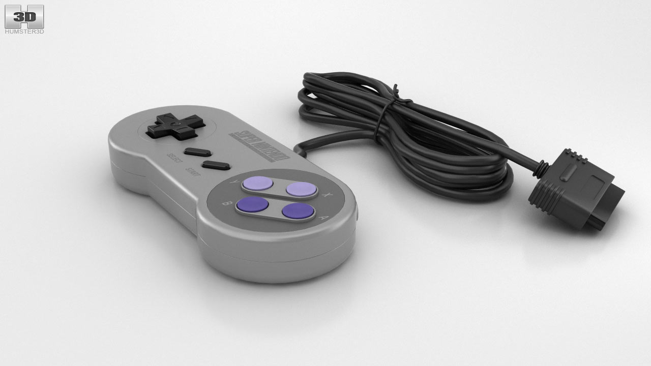 360 view of SNES Controller 3D model - 3DModels store
